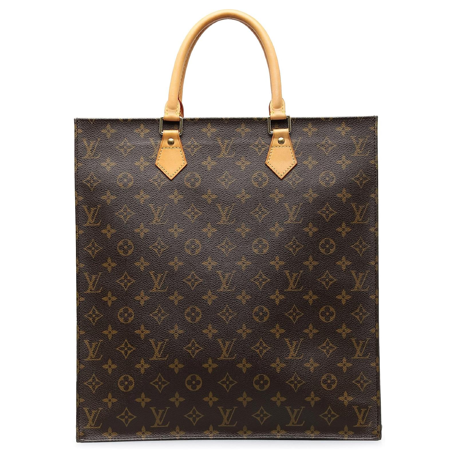 Louis Vuitton Brown Monogram Sac Plat Leather Cloth ref.1336600 - Joli ...