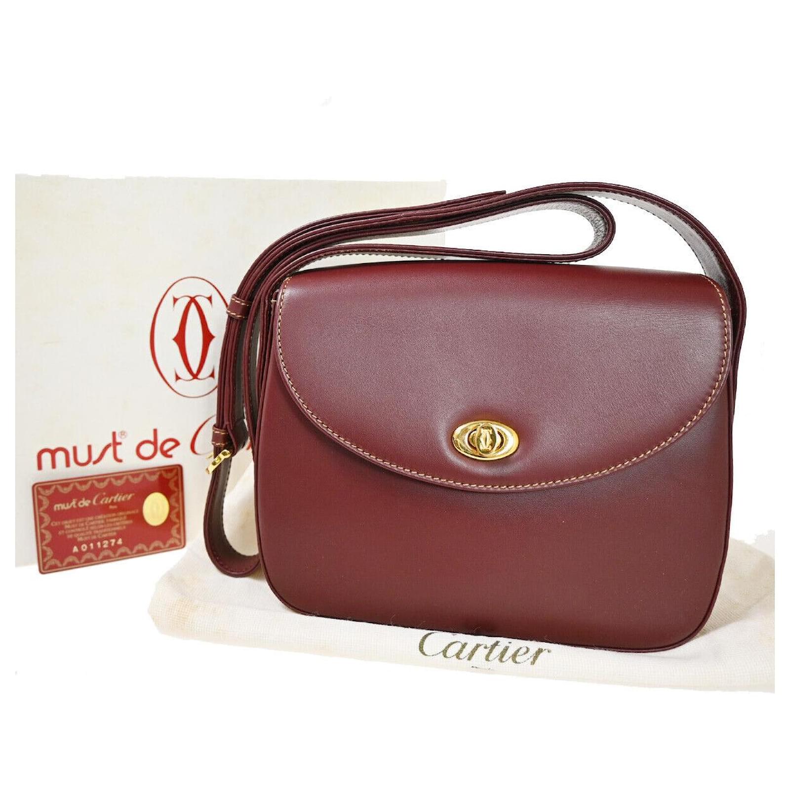 Cartier Must de Cartier Dark red Leather ref.1338022 - Joli Closet