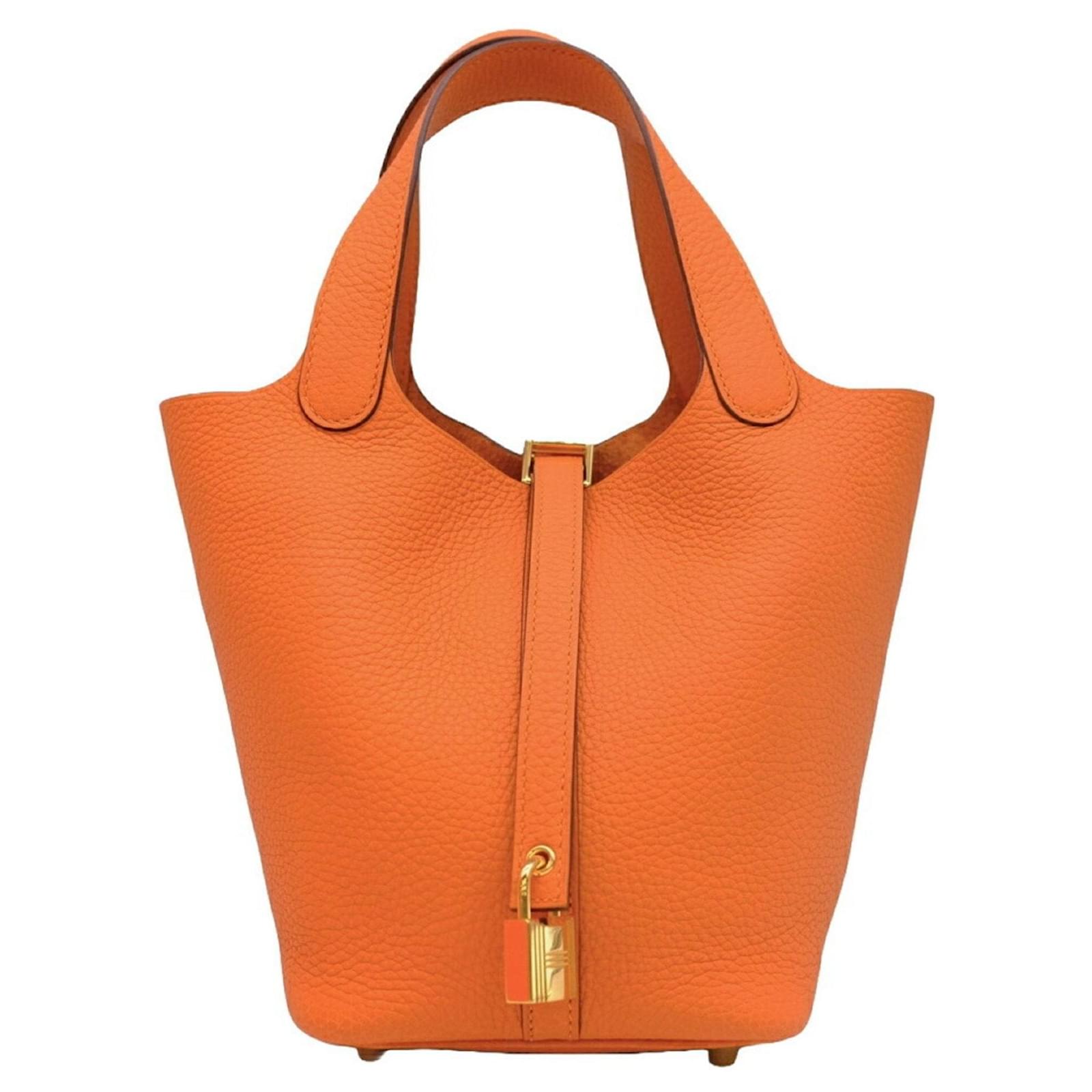 Hermès Picotin Lock Orange Leather ref.1338526 - Joli Closet