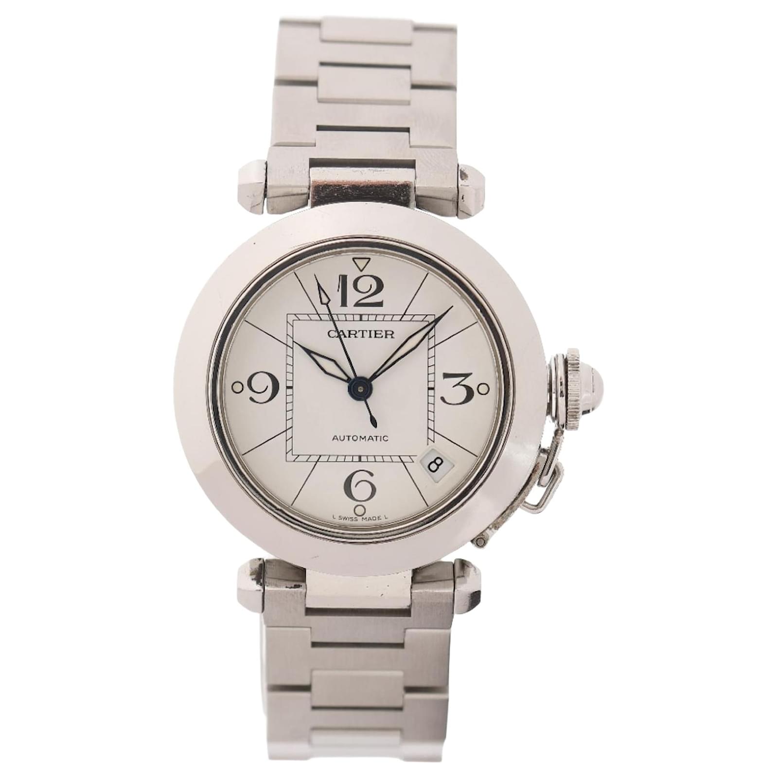 CARTIER Pasha C W31074M7 2324565618LX SS AT White-Face Steel ref ...