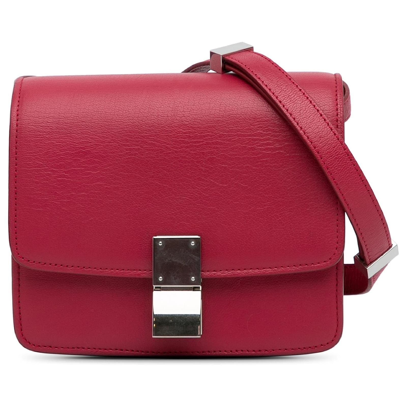 Classic Box Céline CELINE HandbagsLinen Red ref.1344465 - Joli Closet