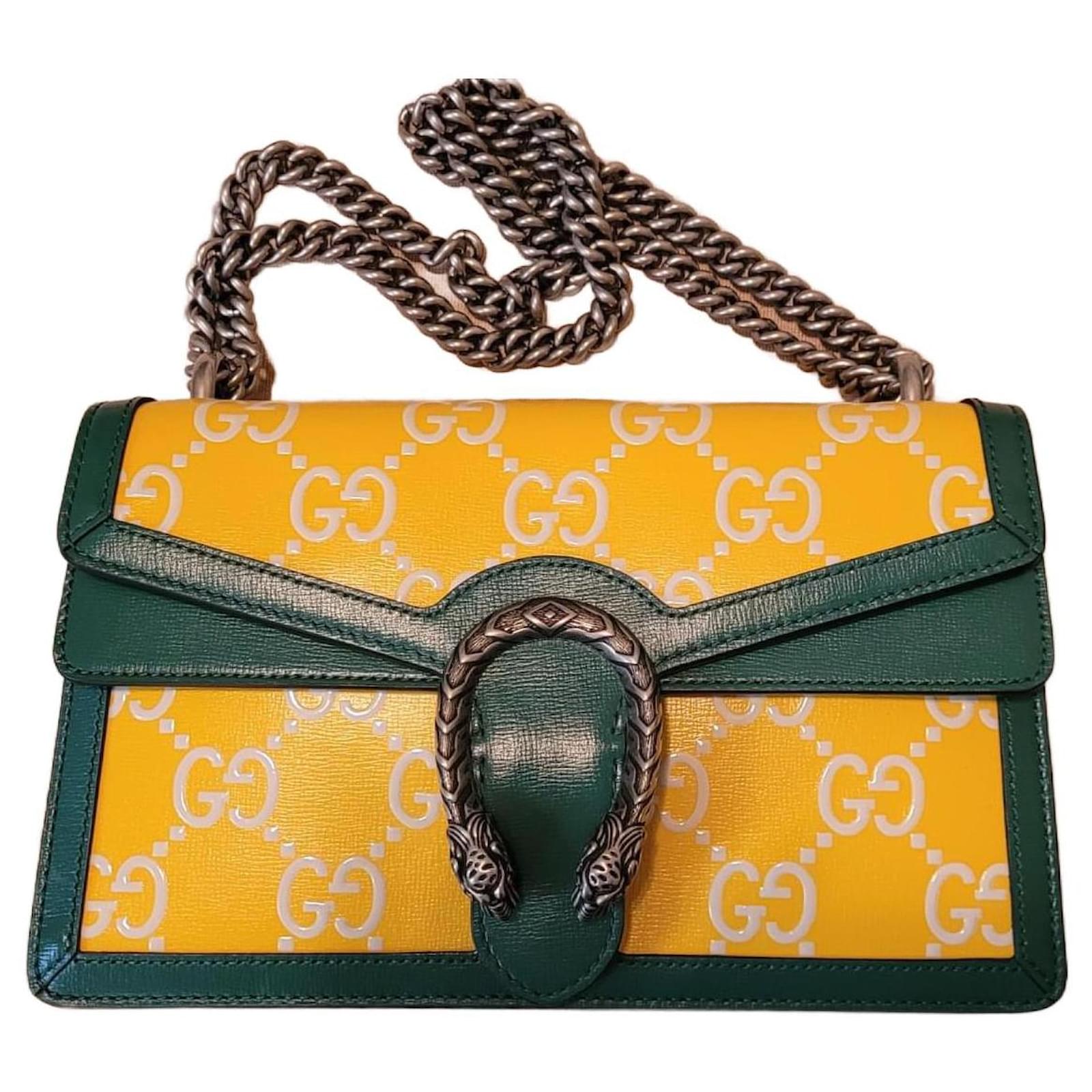 Gucci Dionysus White Yellow Dark green Leather ref.1344733 - Joli Closet