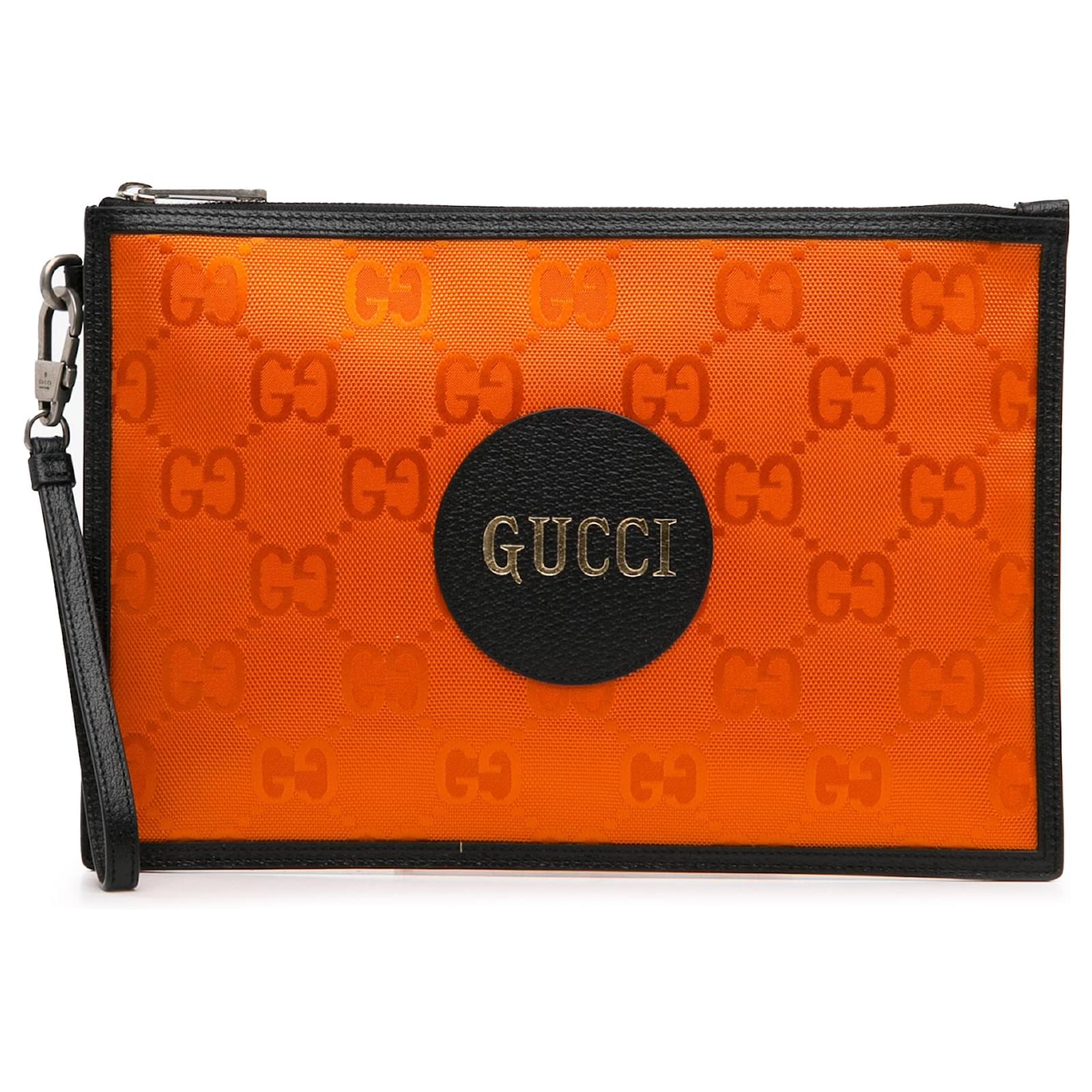 Gucci Orange GG Nylon Off The Grid Clutch Cloth ref.1345208 - Joli Closet
