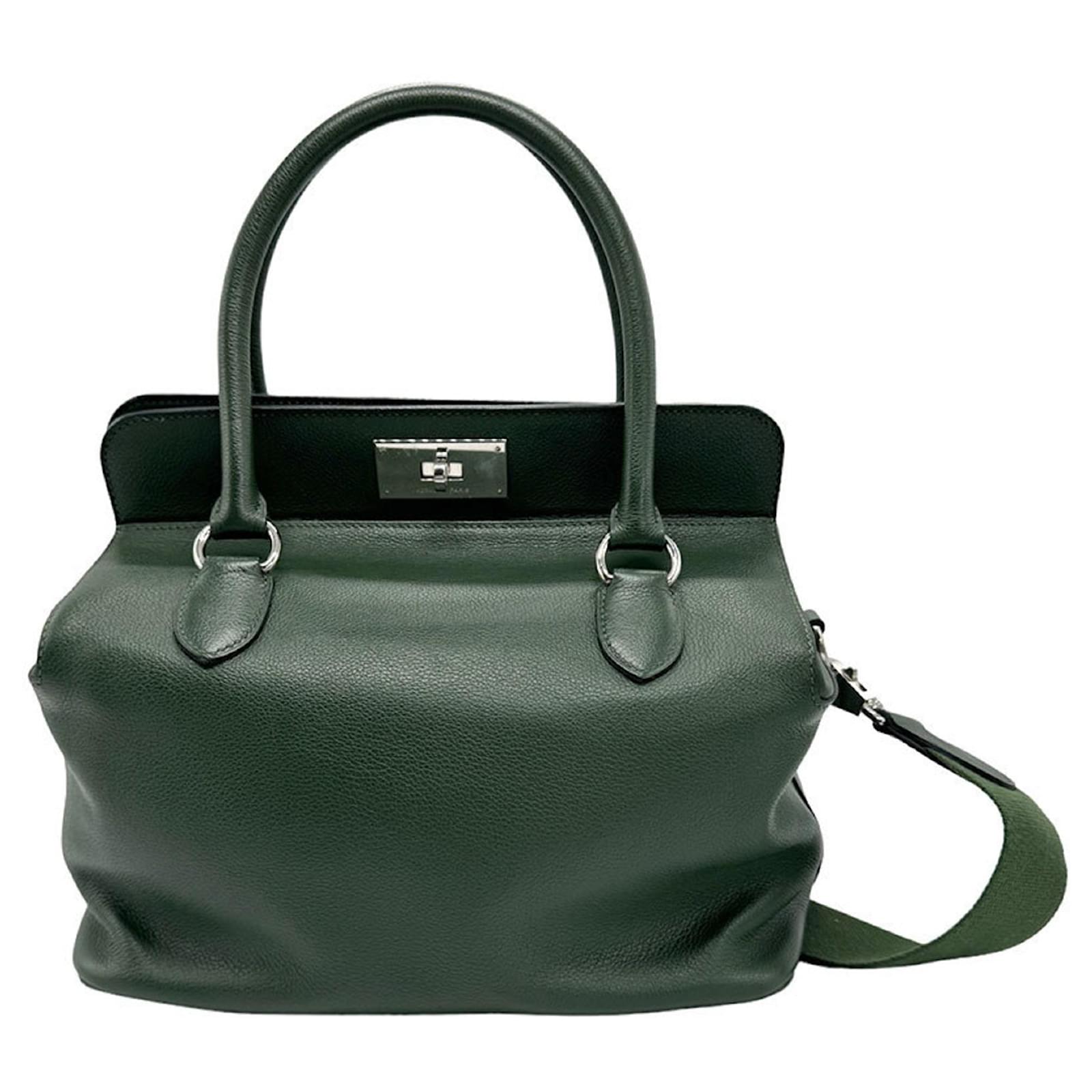 Hermès Hermes Toolbox Green Leather ref.1349294 - Joli Closet