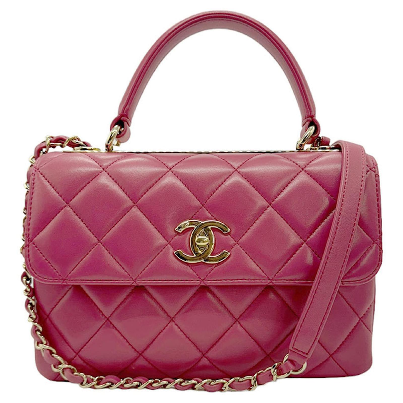 Chanel Coco Handle Pink Leather ref.1351581 - Joli Closet