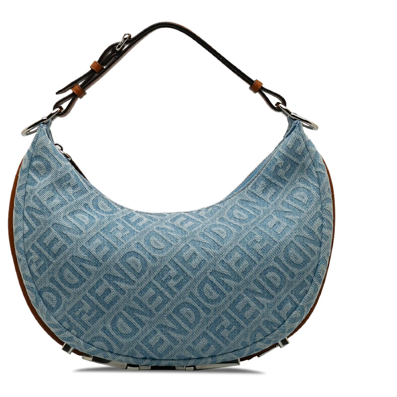 Fendi Blue Small Denim Zucca Fendigraphy Hobo Cloth ref.1351944 - Joli ...