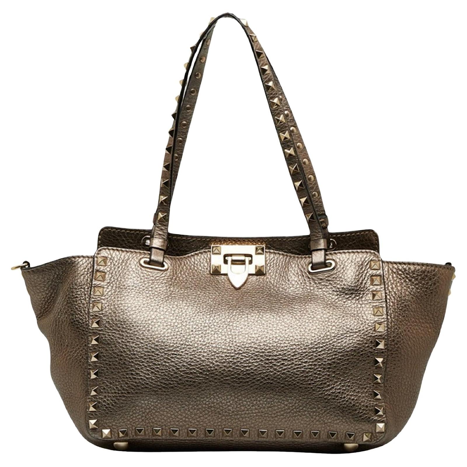 Valentino Garavani Rockstud Brown Leather ref.1352900 - Joli Closet