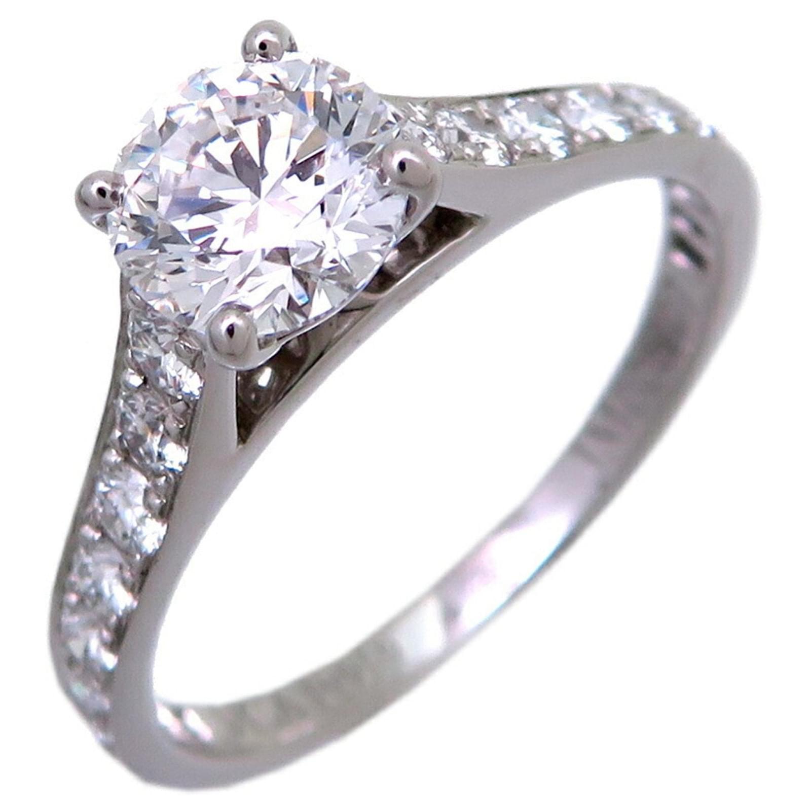 Van Cleef & Arpels Romance Solitaire Silvery Platinum ref.1353491 ...