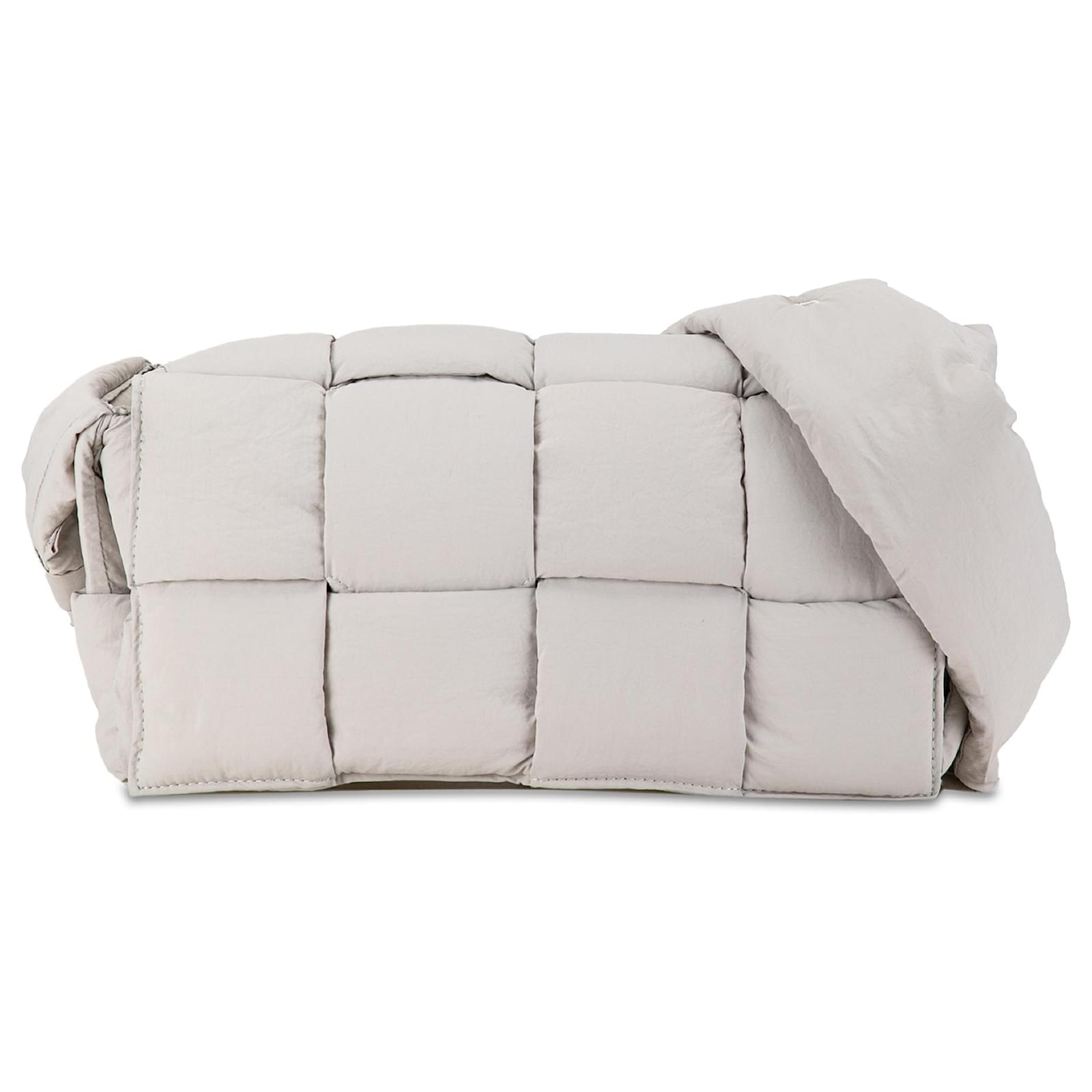 Bottega Veneta Gray Padded Tech Cassette Crossbody Grey Nylon Cloth ref ...