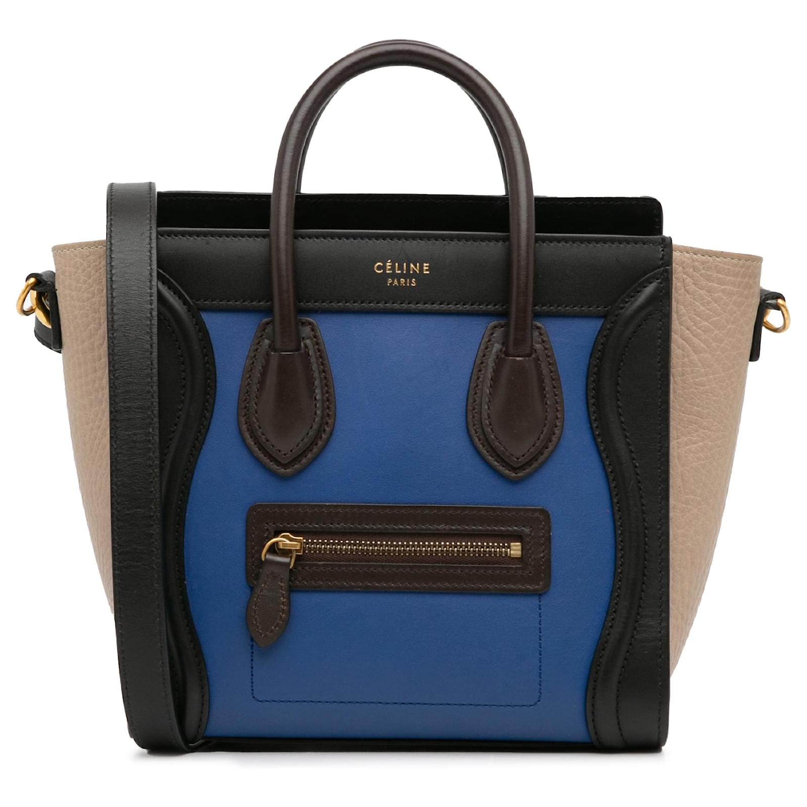 Céline Celine Multi Nano Luggage Tricolor Satchel Multiple colors ...
