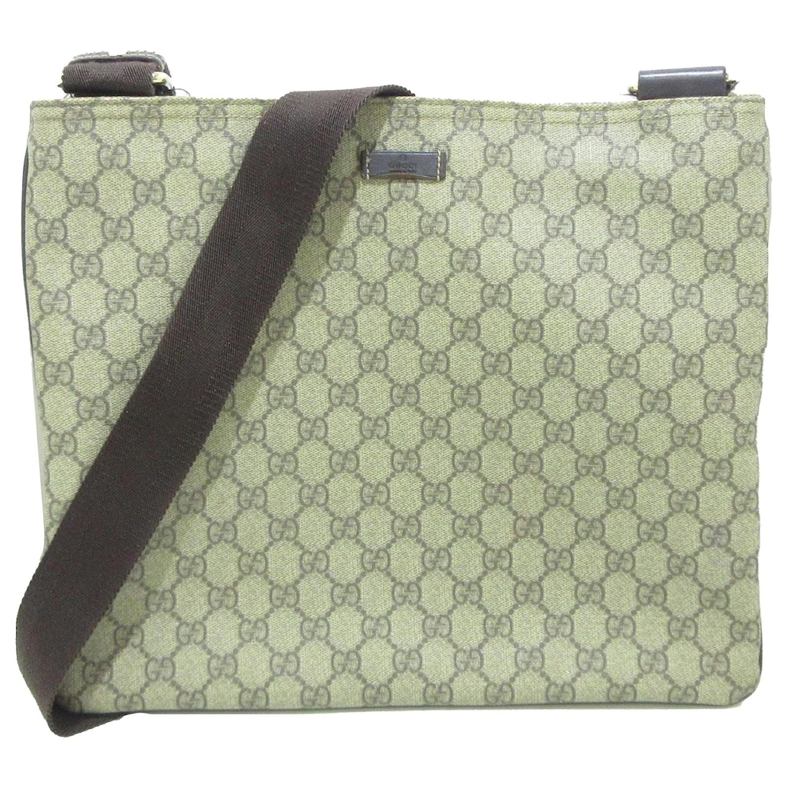 Gucci Brown GG Supreme Crossbody Beige Cloth Cloth ref.1363816 - Joli ...
