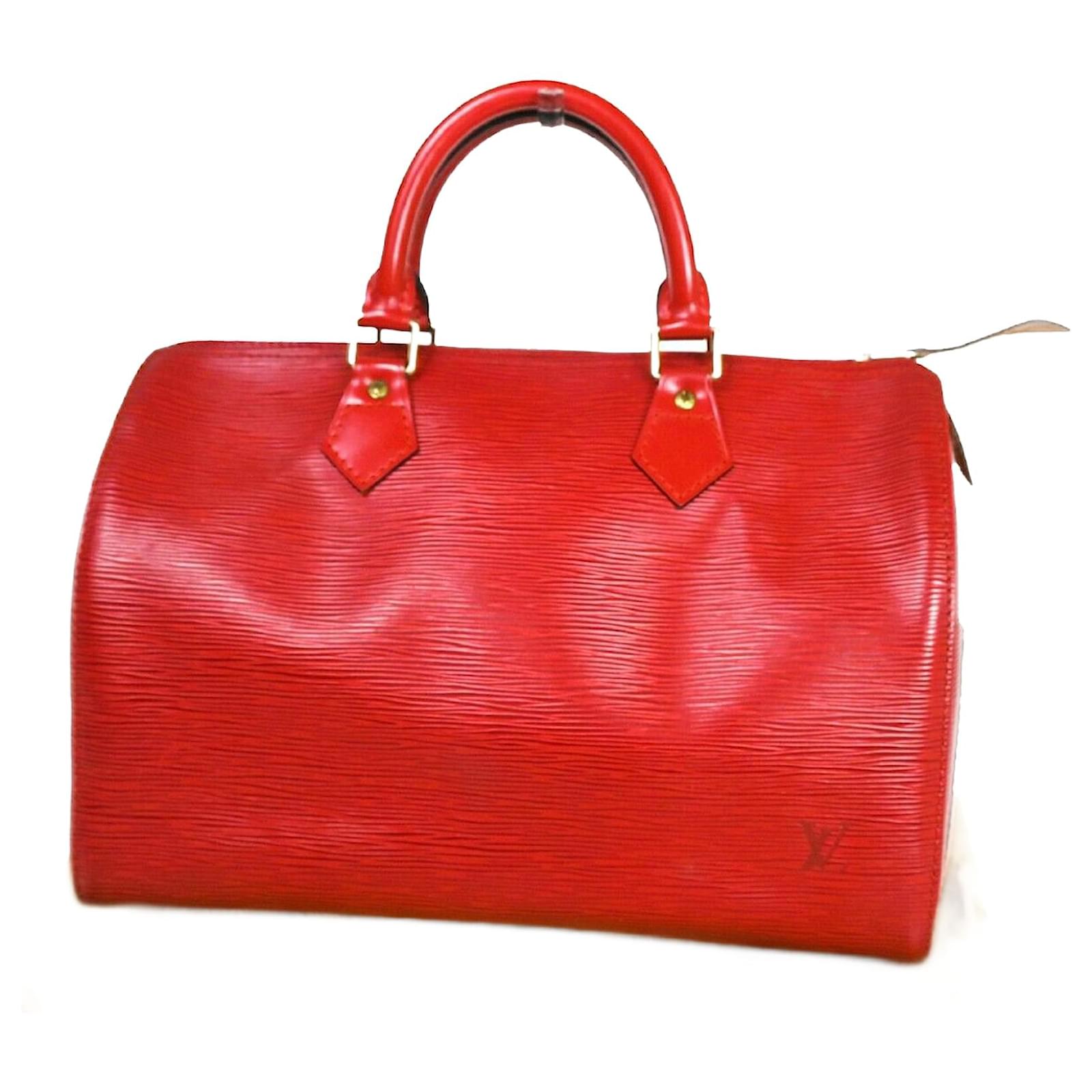 Louis Vuitton Speedy Red Leather ref.1364255 - Joli Closet