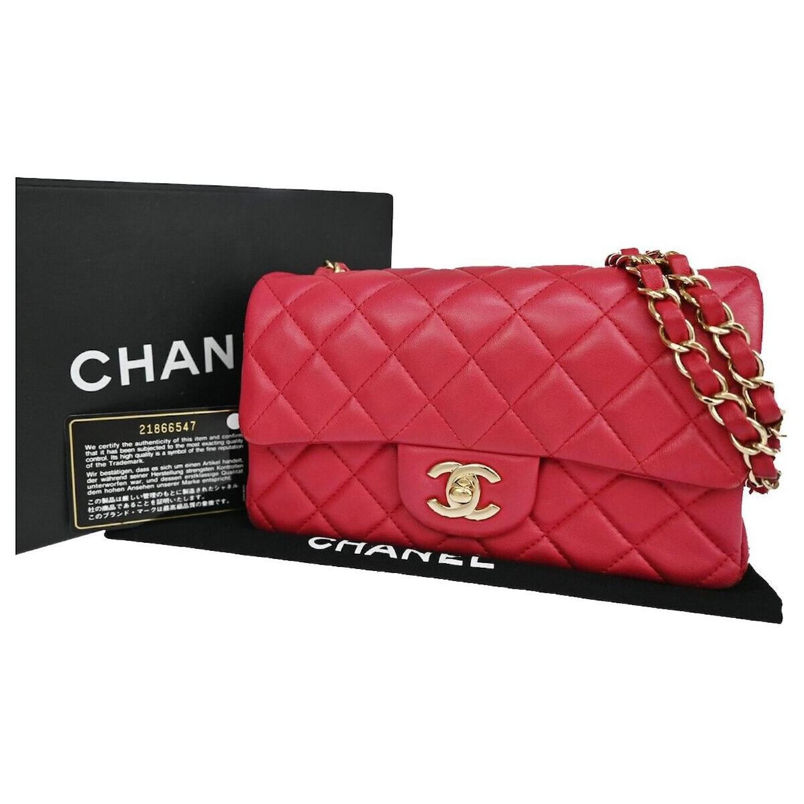 Chanel lined Flap Red Leather ref.1364816 - Joli Closet