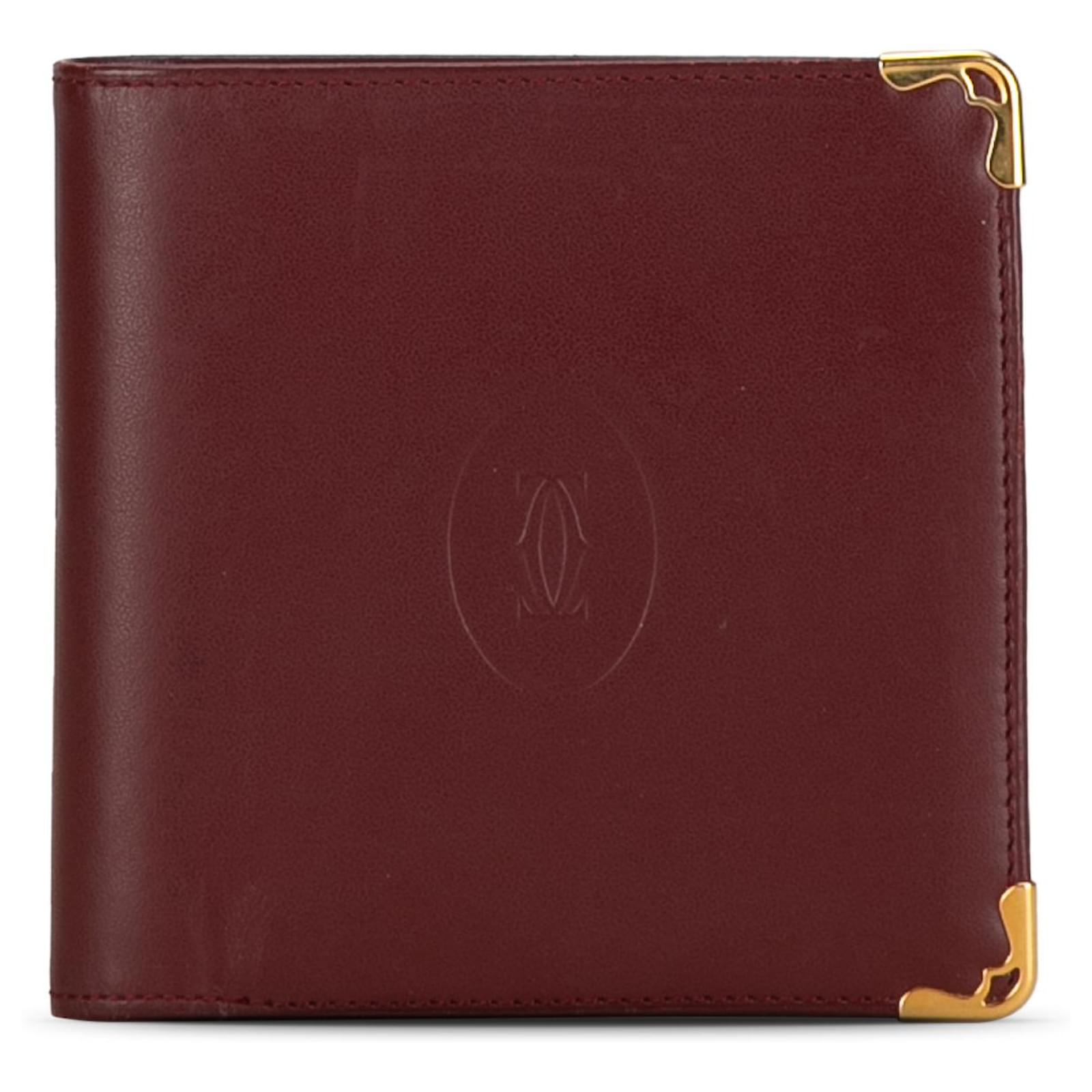 Cartier Red Leather Must De Cartier Small Wallet (Sold) - Joli Closet