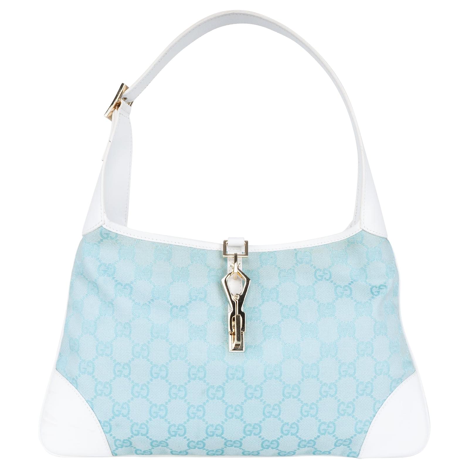 Gucci GG Monogram Jackie Shoulder Bag Blue Cloth ref.1366781 - Joli Closet