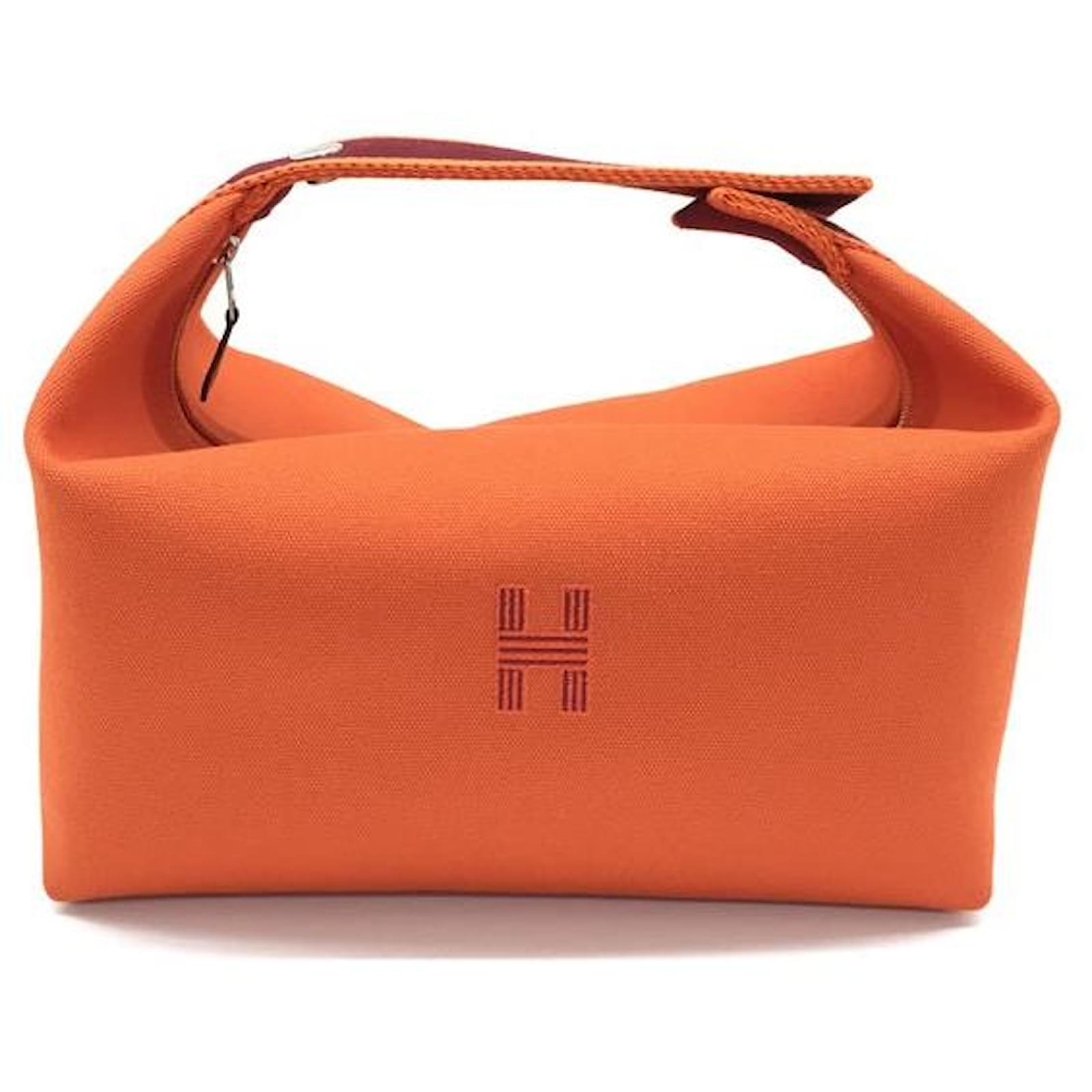 Hermès Hermes Toile Bride-A-Brac Travel Case Canvas Vanity Bag in Excellent condition Cloth ref ...