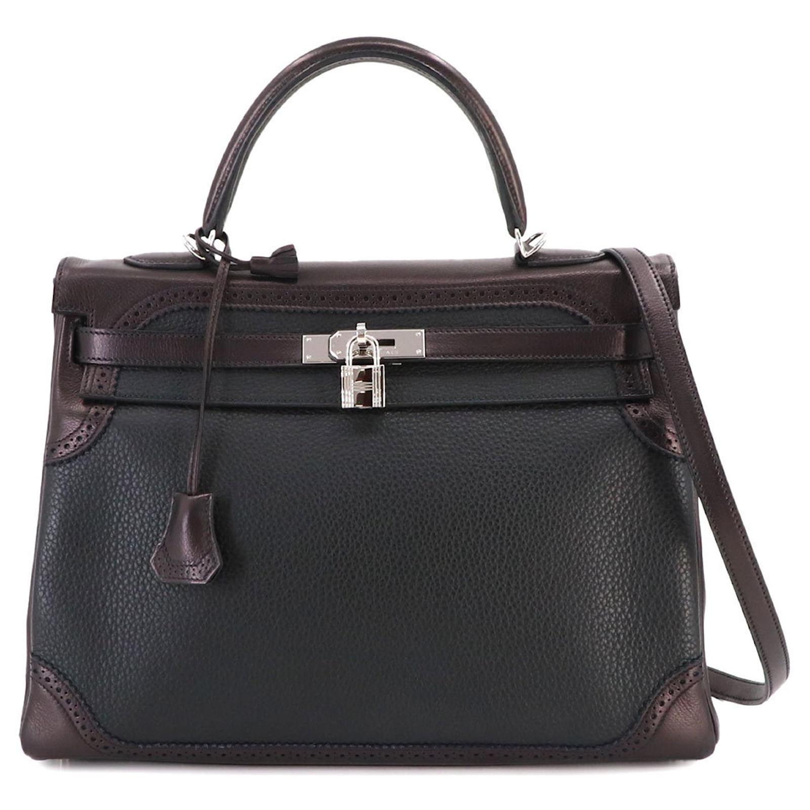 Hermès Kelly 35 Black Leather ref.1371524 - Joli Closet