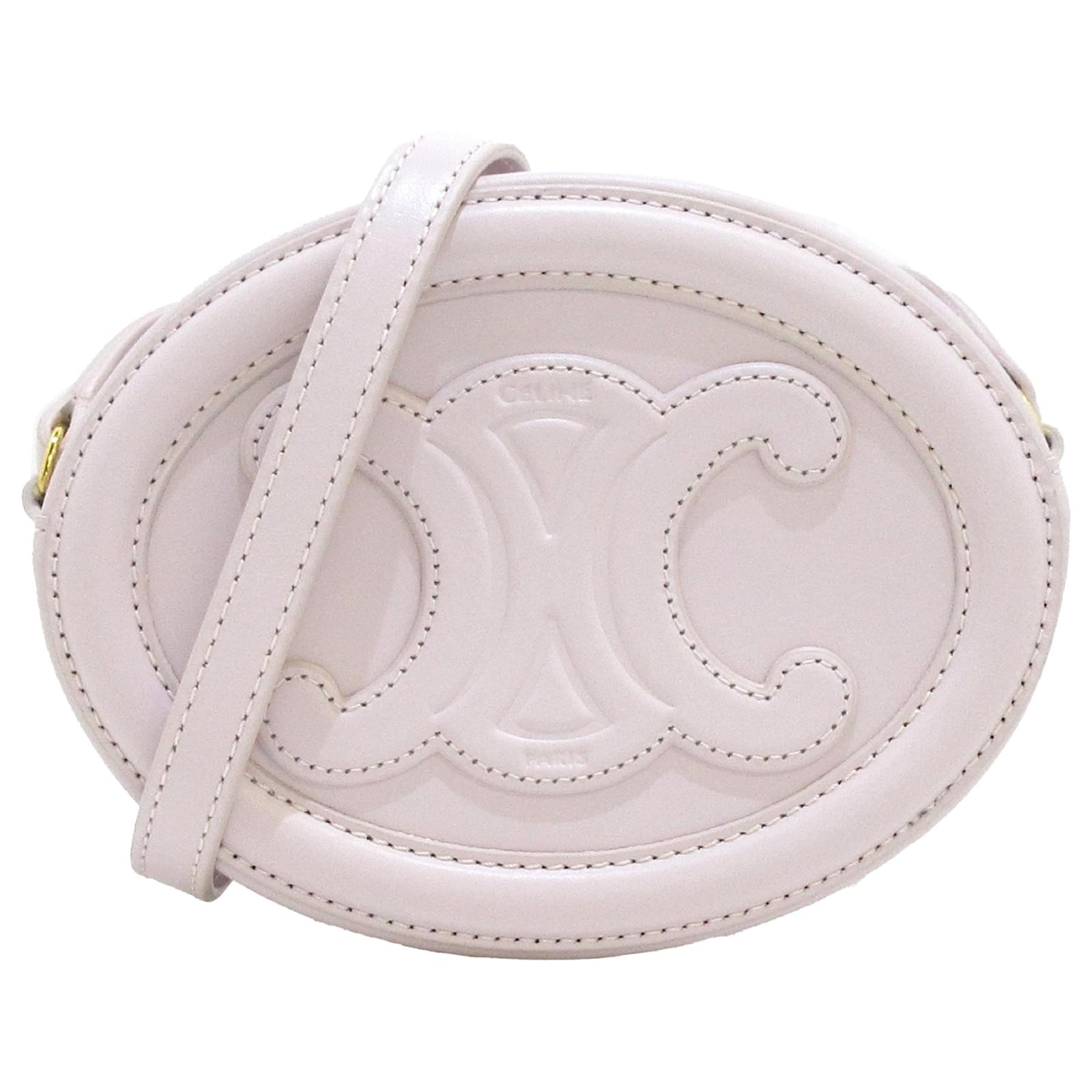 Céline Celine Pink Cuir Triomphe Oval Crossbody (Sold) - Joli Closet
