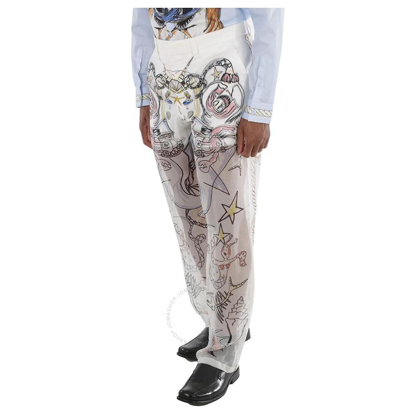 Burberry pants mens white store