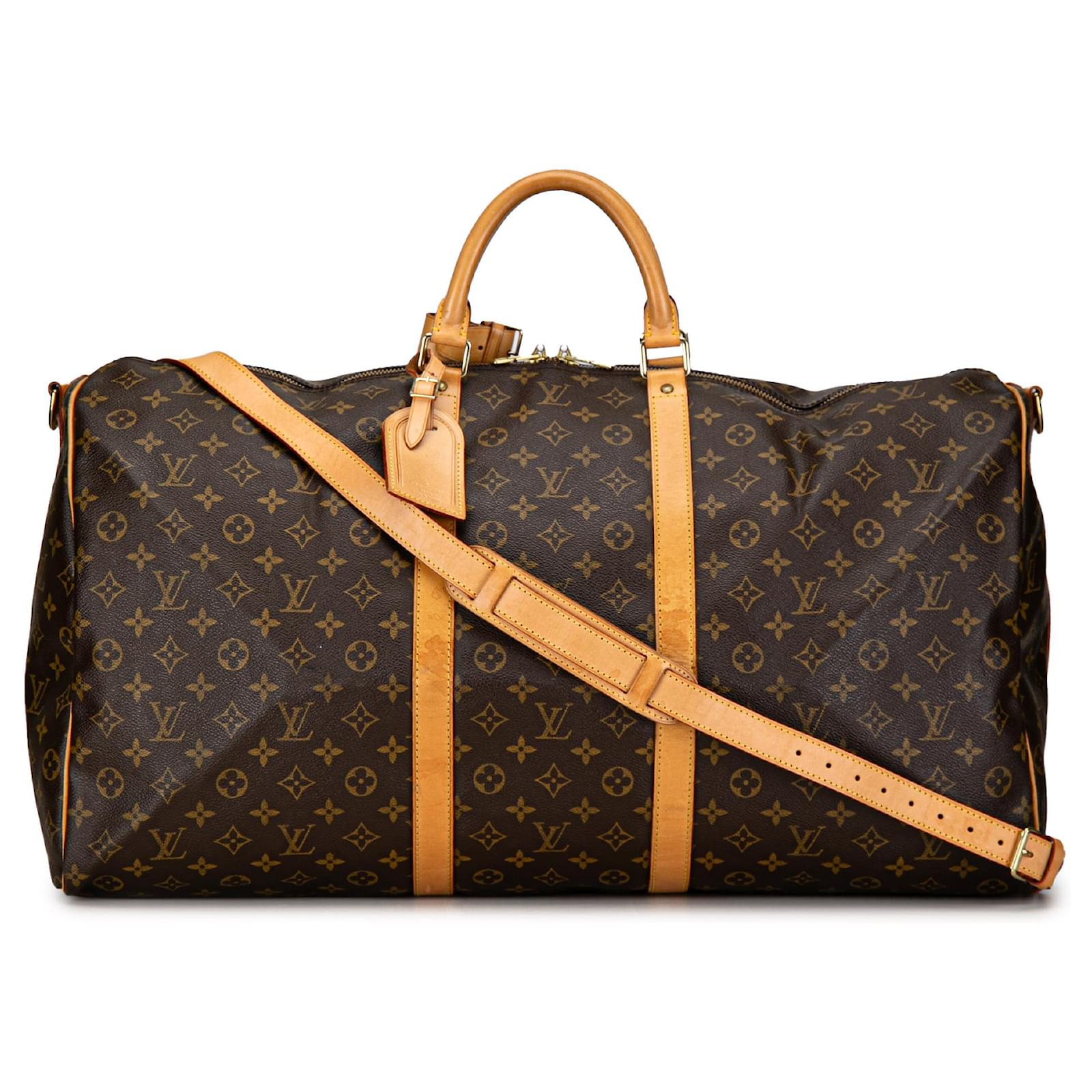 Louis Vuitton Brown Monogram Keepall Bandouliere 60 Cloth ref.1376213 - Joli Closet