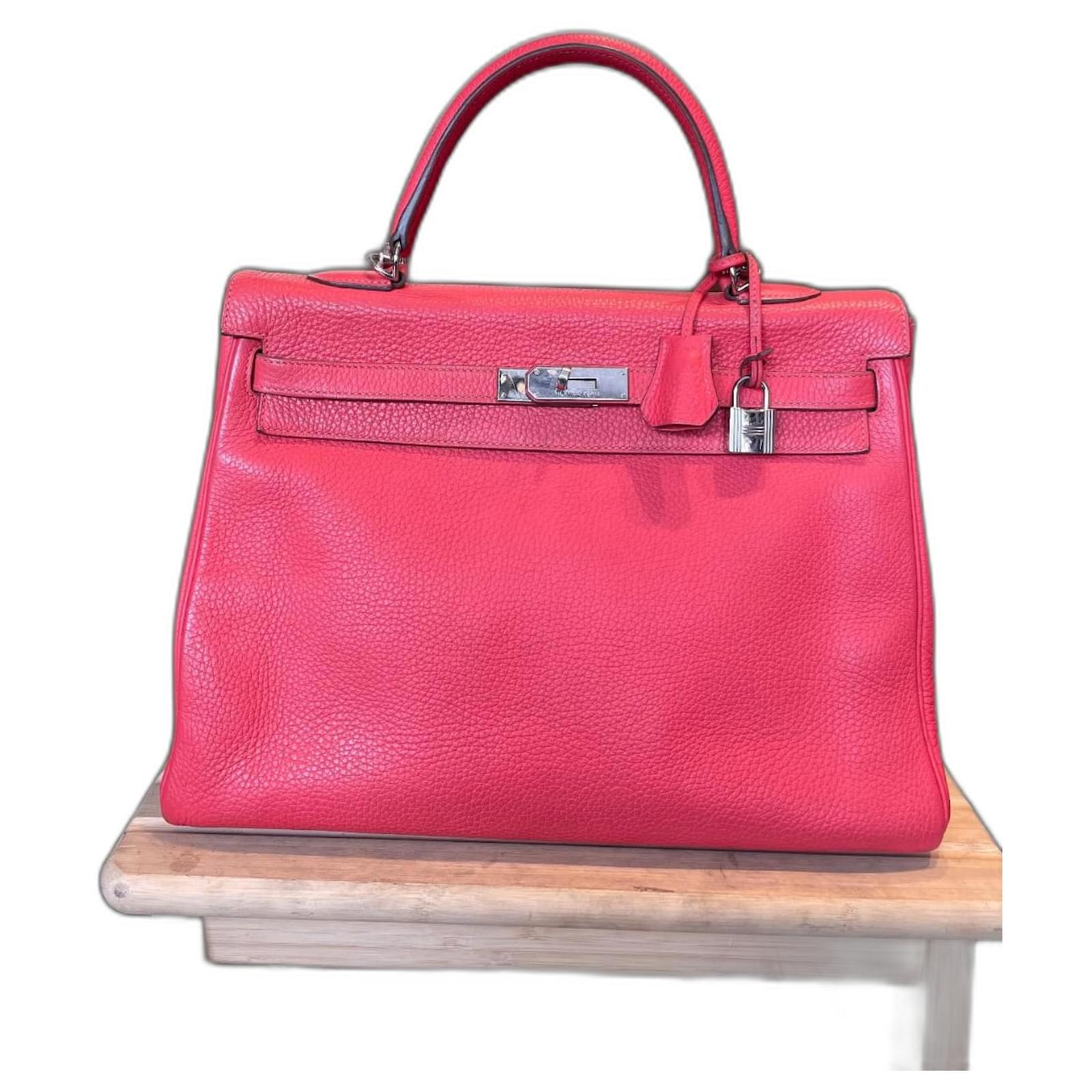 Hermès Kelly 35 Coral Leather ref.1382427 - Joli Closet