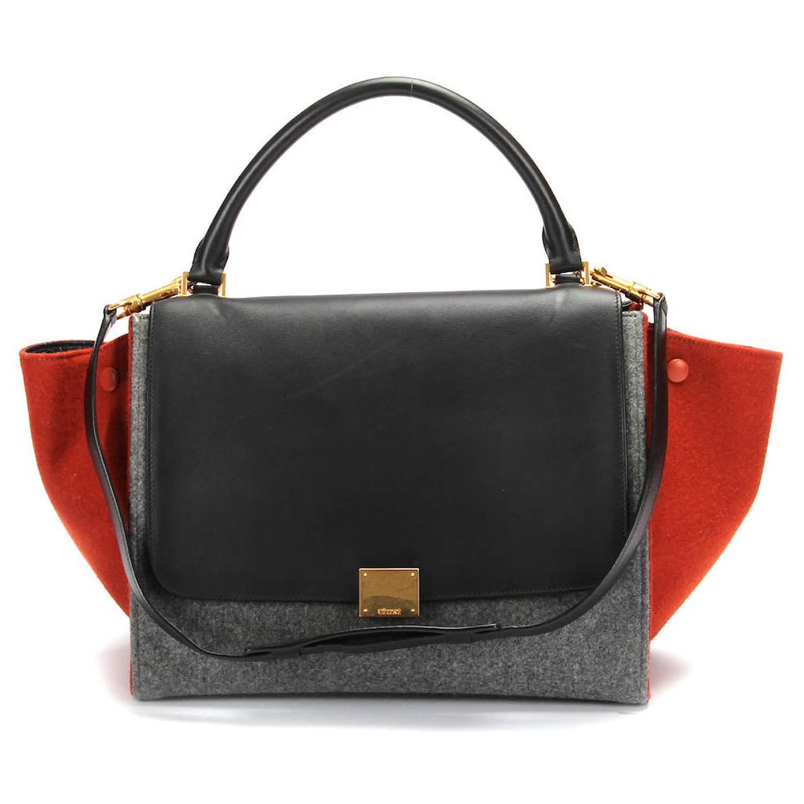 Céline Tri-color Felt Trapeze Leather ref.1398276 - Joli Closet