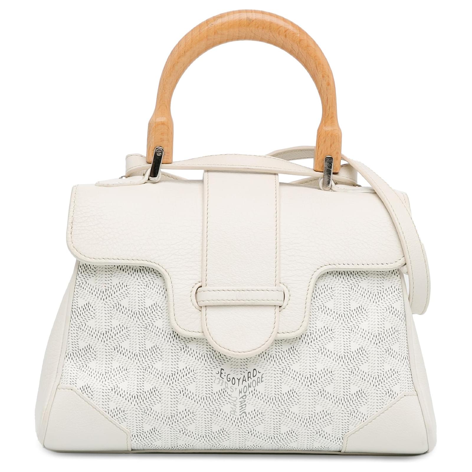 Goyard White Mini Goyardine Saigon Souple Leather Cloth Pony-style ...