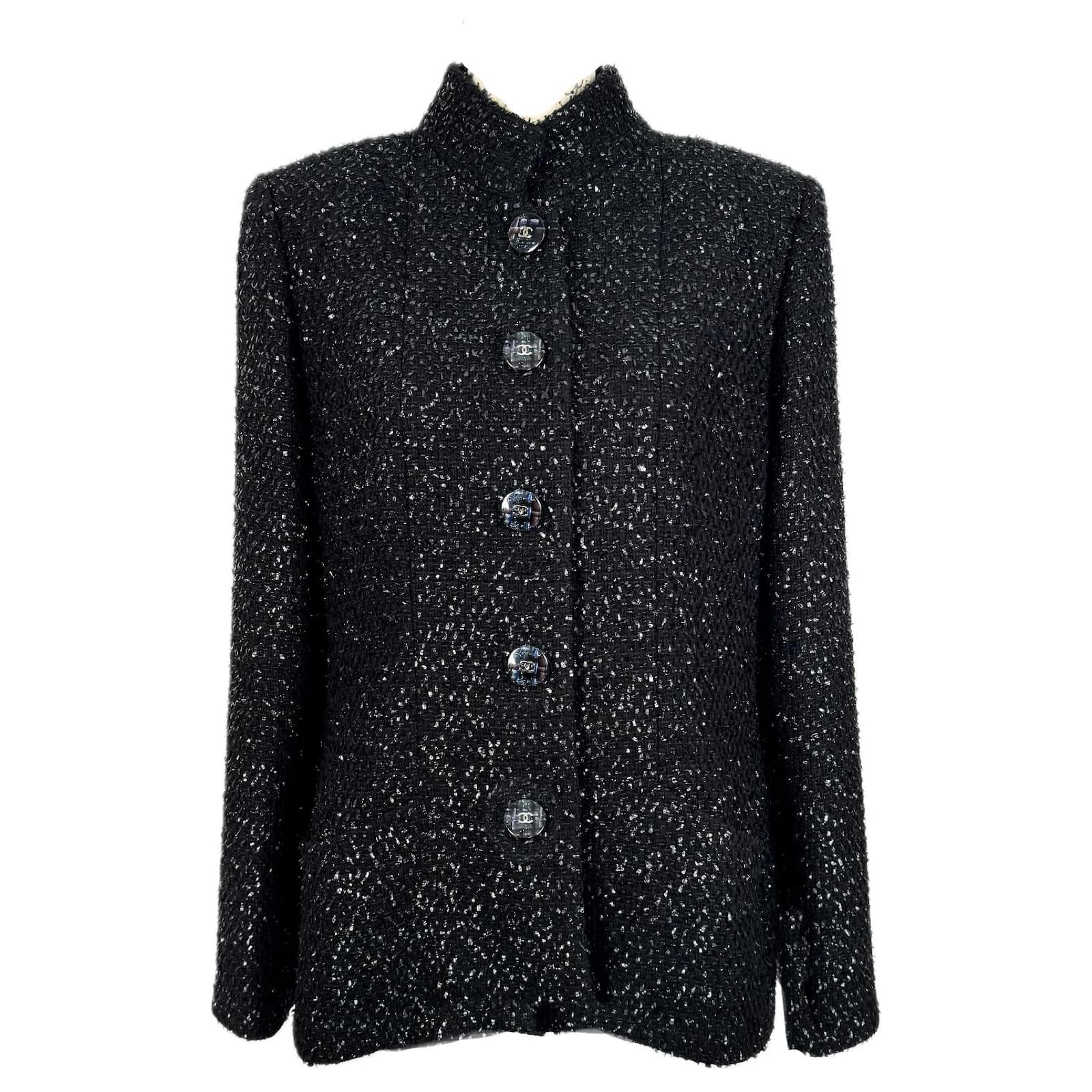 Chanel New 2019 Spring Timeless Black Tweed Jacket ref.1404367 - Joli ...