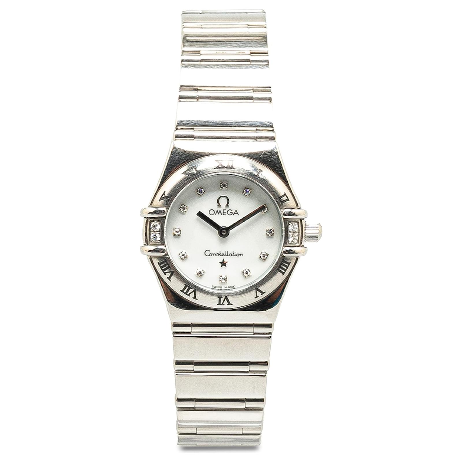 OMEGA Silver Quartz Stainless Steel Diamond Constellation My Choice ...