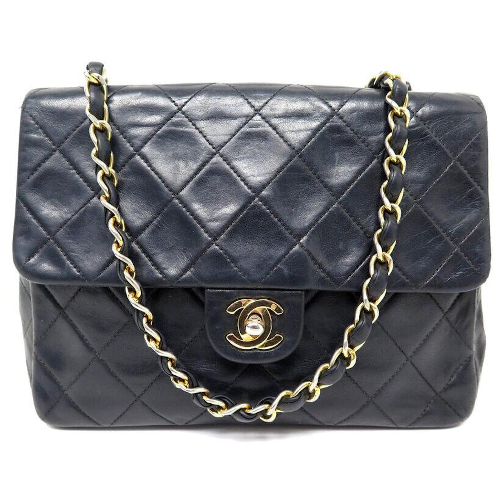 VINTAGE CHANEL MINI TIMELESS HANDBAG IN BLACK LEATHER CROSSBODY HAND ...