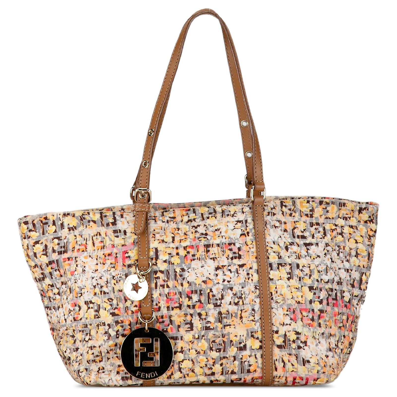 Multi Color Fendi Zucchino Floral Forever Tote Multiple colors Leather ...