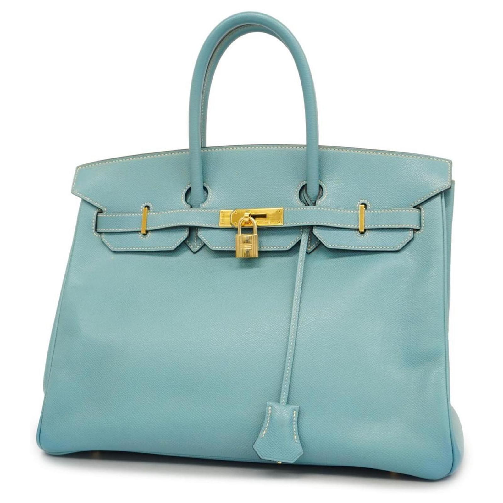 Hermès HERMES BIRKIN 35 Blue Leather ref.1406613 - Joli Closet