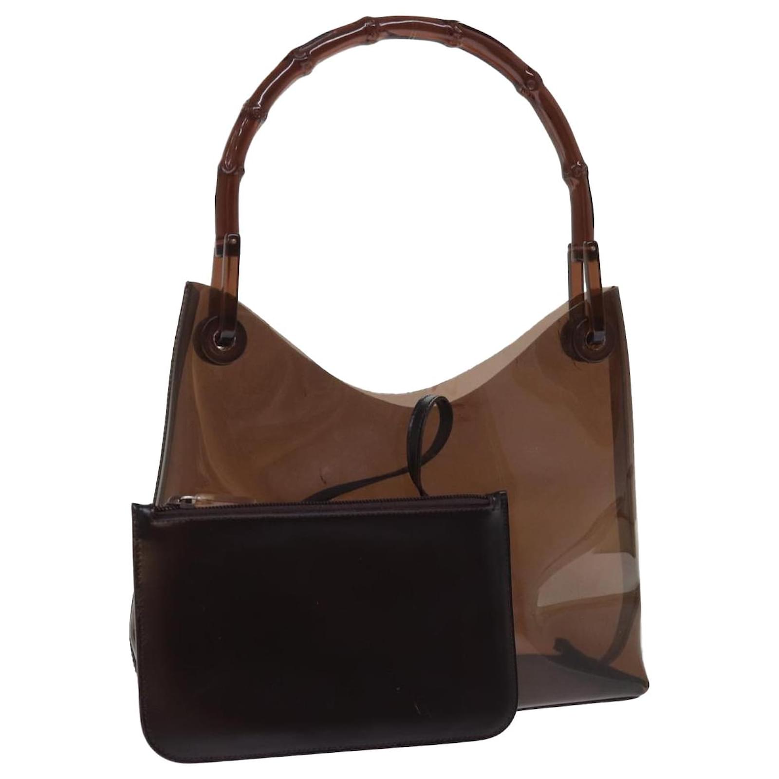 GUCCI Shoulder Bag Vinyl Brown Auth 74653 ref.1412954 - Joli Closet