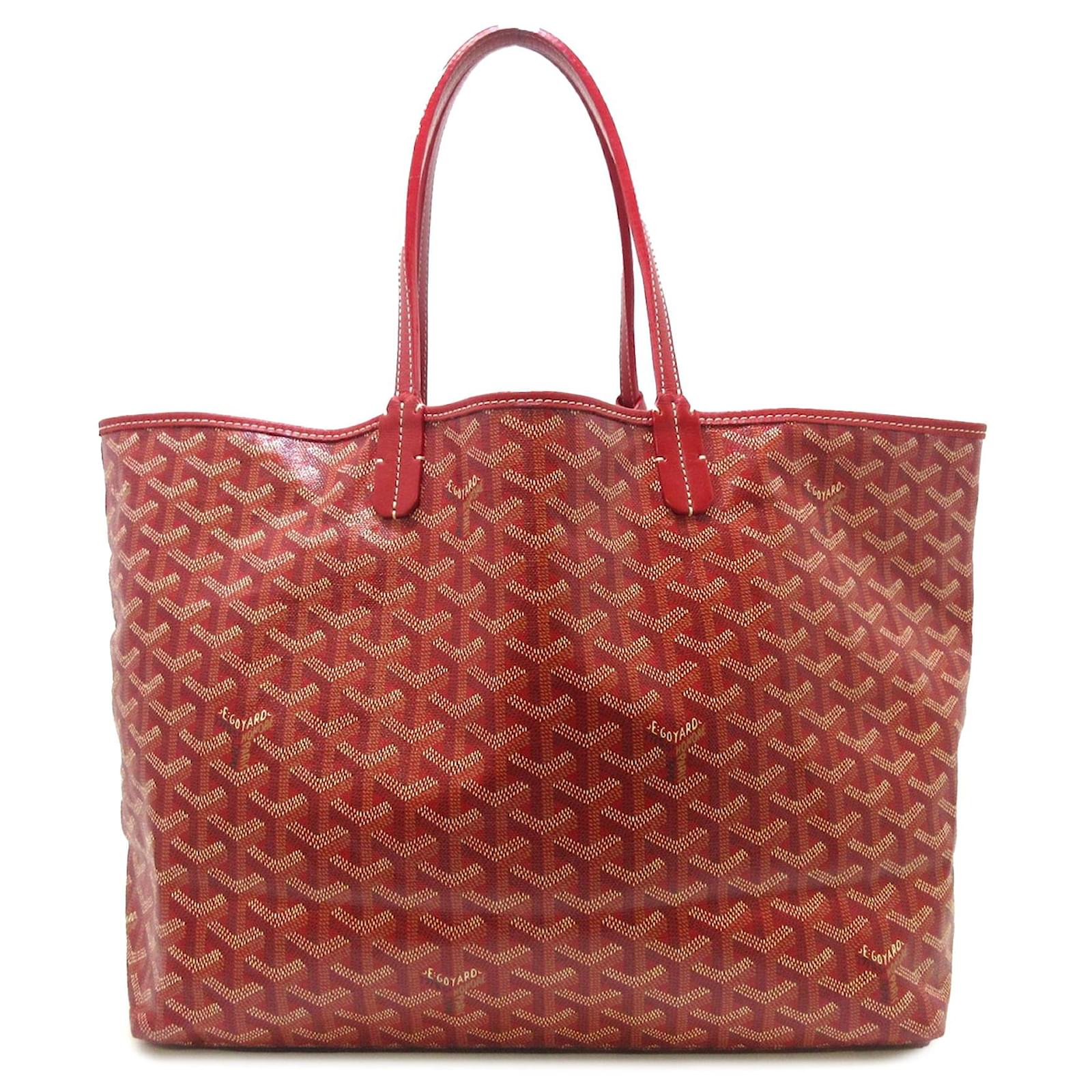Red Goyard Goyardine Saint Louis PM Tote Bag Leather ref.1413186 - Joli ...
