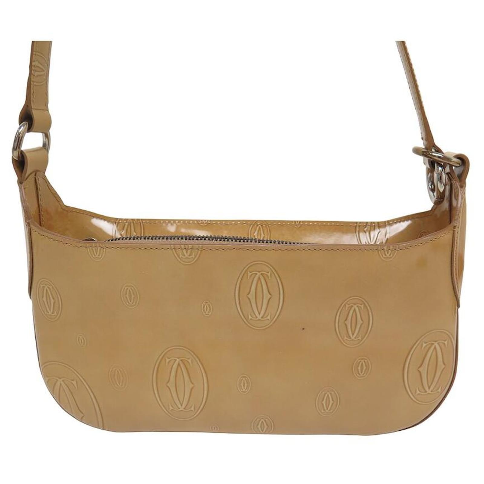 NEW CARTIER HAPPY BIRTHDAY L HANDBAG1000590-EK LEATHER MONOGRAM PURSE ...