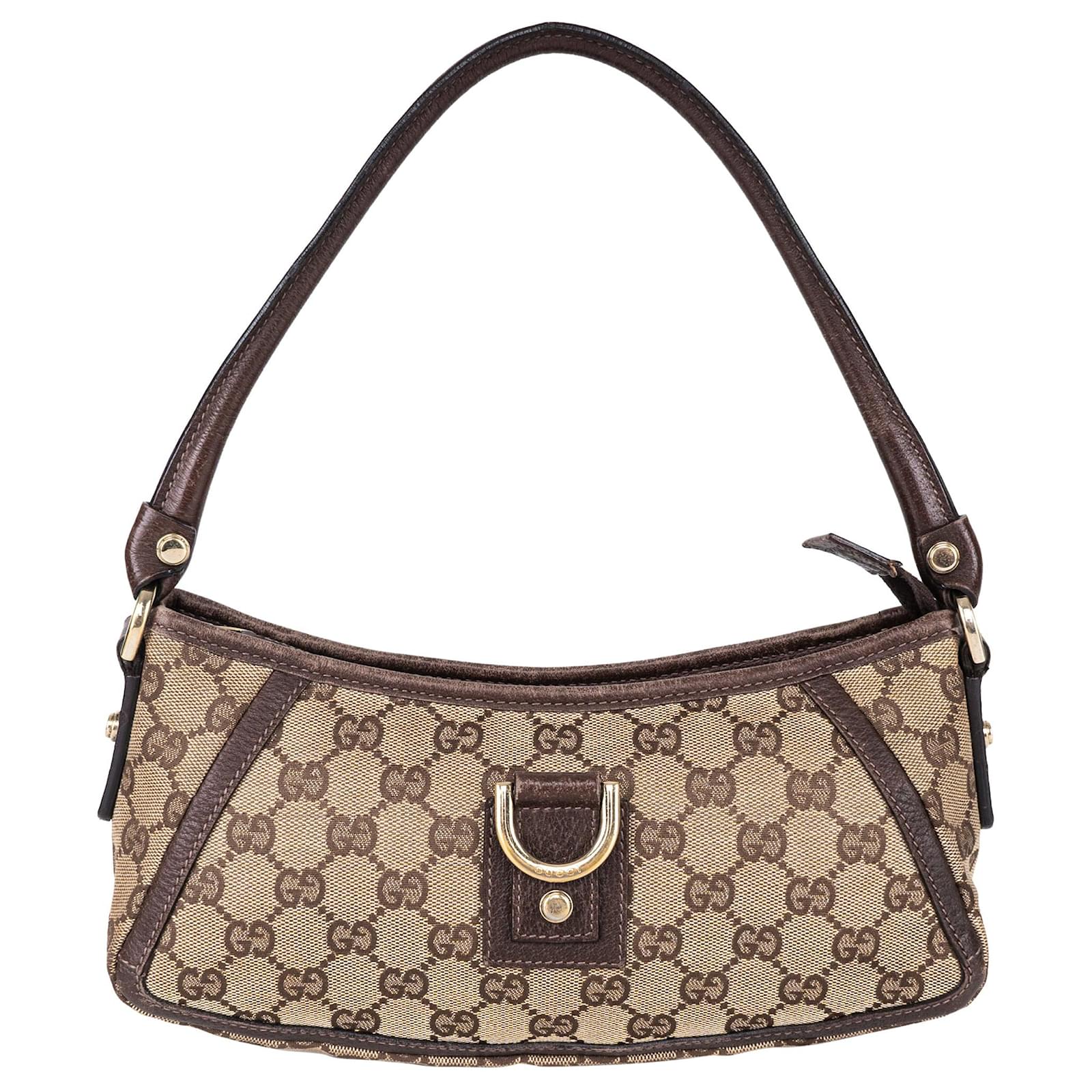 Gucci GG Monogram Abbey Shoulder Bag Beige Leather ref.1414499 - Joli ...
