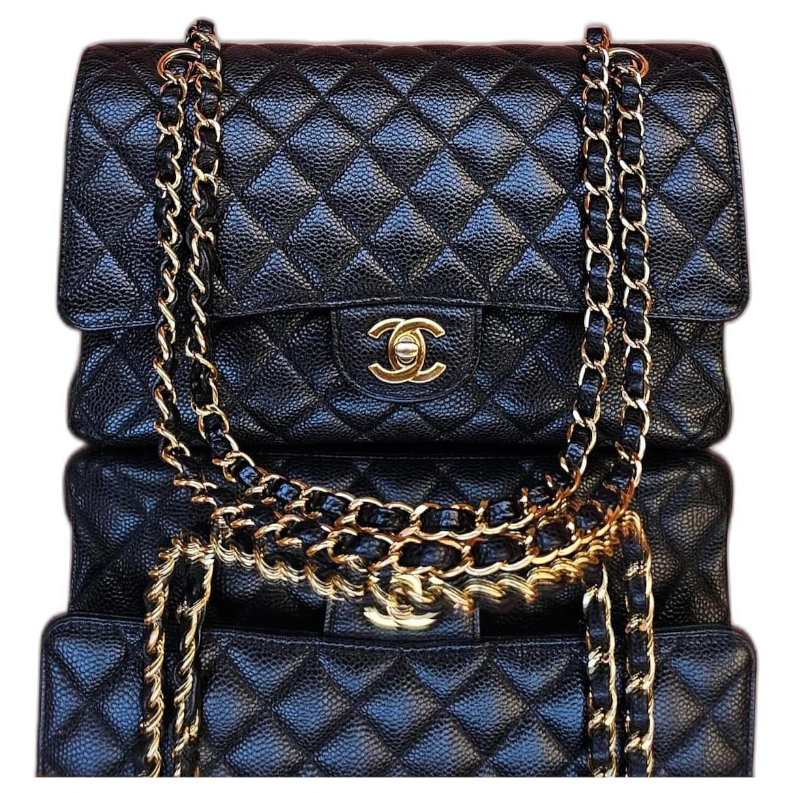 Chanel timeless medium Black Leather ref.1415049 - Joli Closet