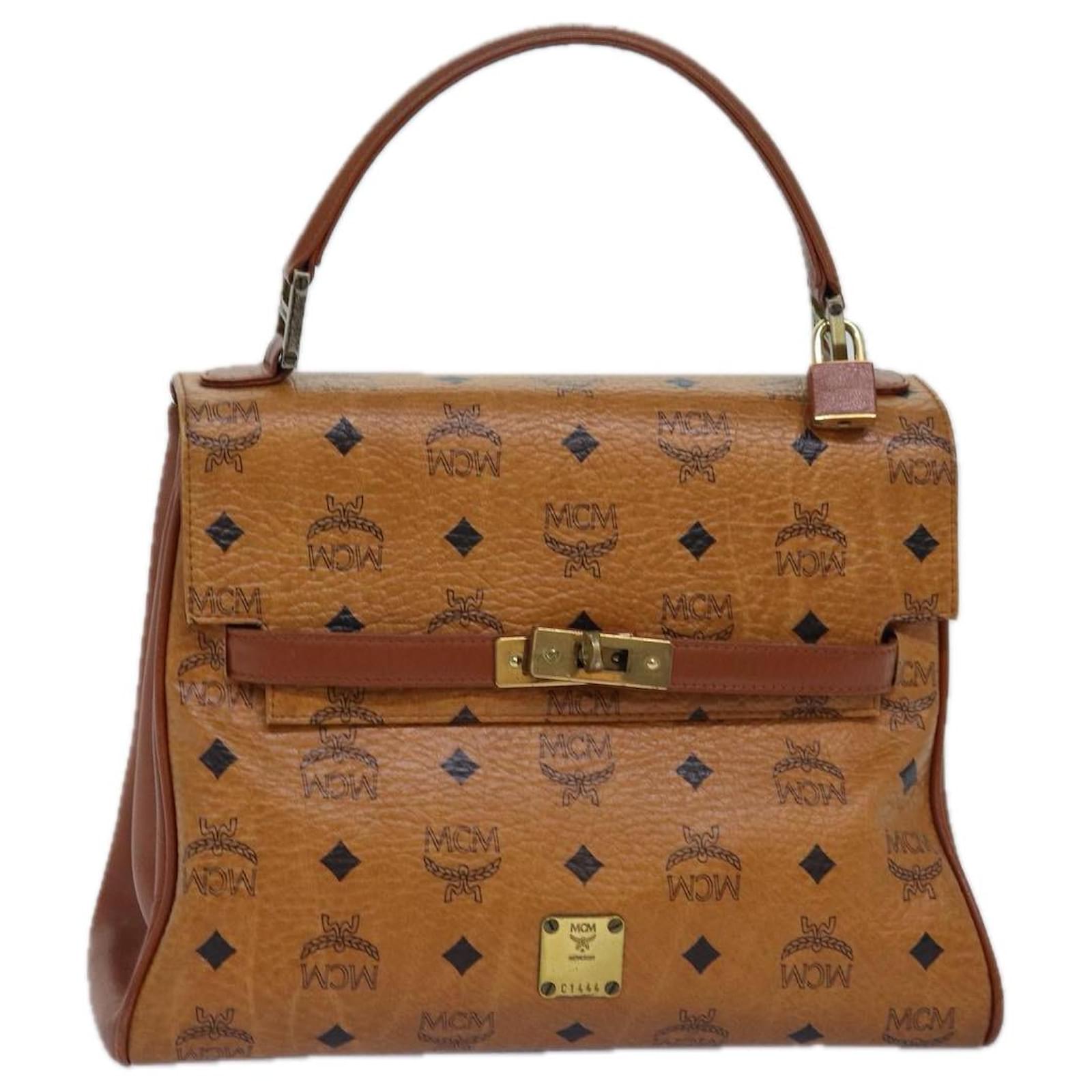 MCM Vicetos Logogram Hand Bag PVC Brown Auth yk12715 ref.1416580 - Joli ...