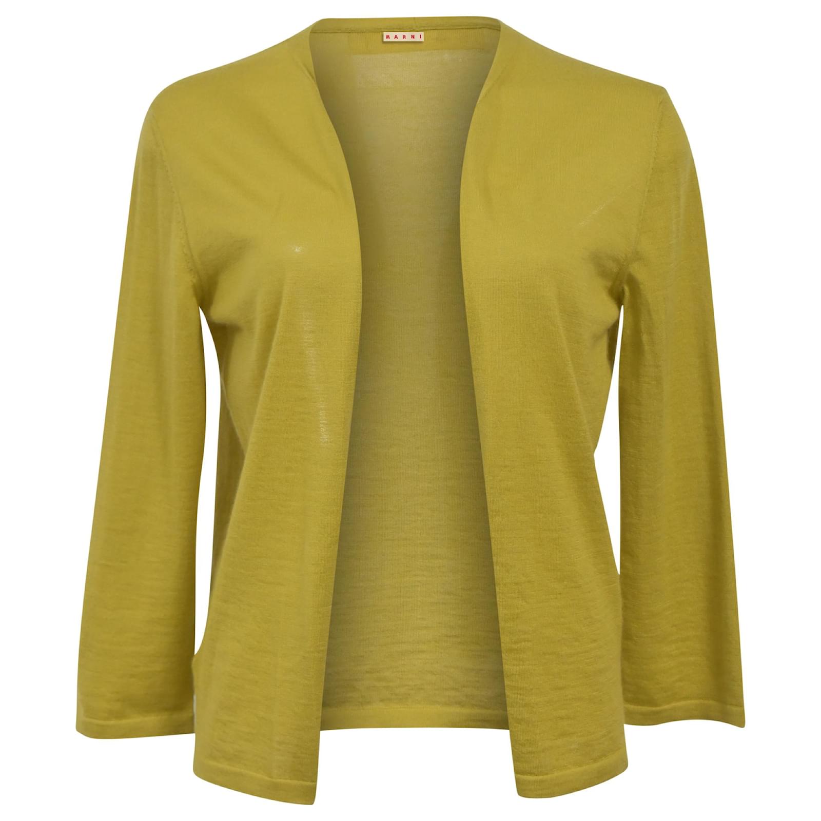 Marni Open-Front Cardigan in Yellow Wool Camel ref.1417547 - Joli Closet