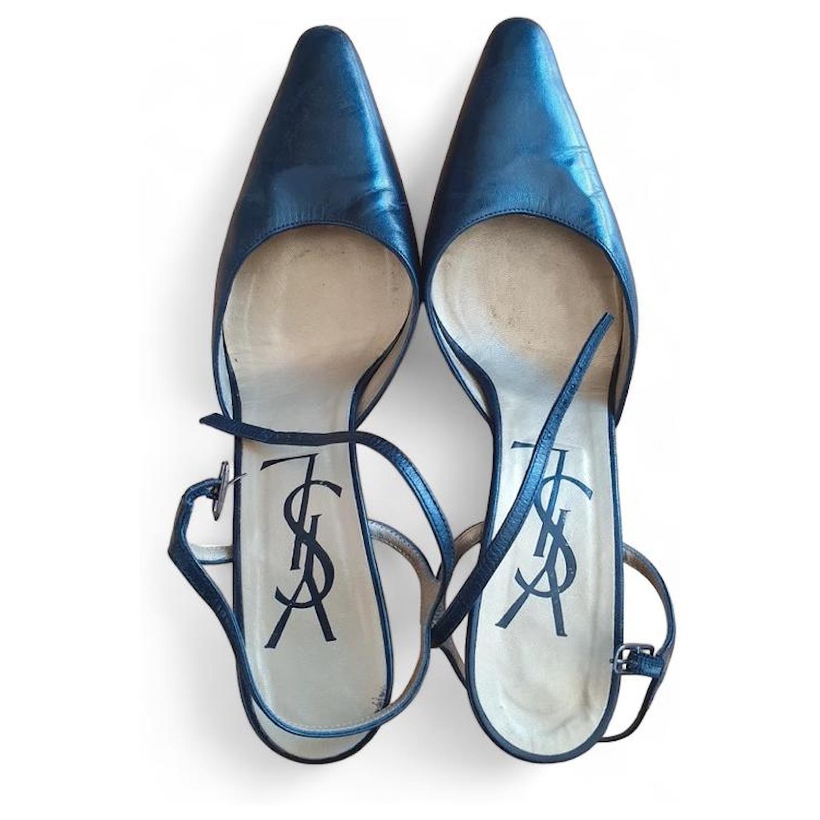 Yves Saint Laurent Heels Black Leather ref.1417759 - Joli Closet