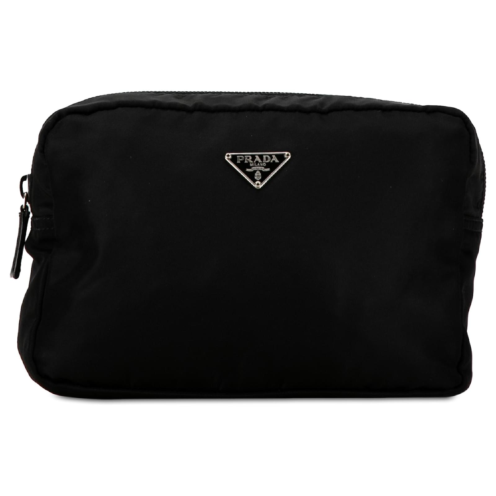 Prada Black Tessuto Pouch Nylon Cloth ref.1418202 - Joli Closet