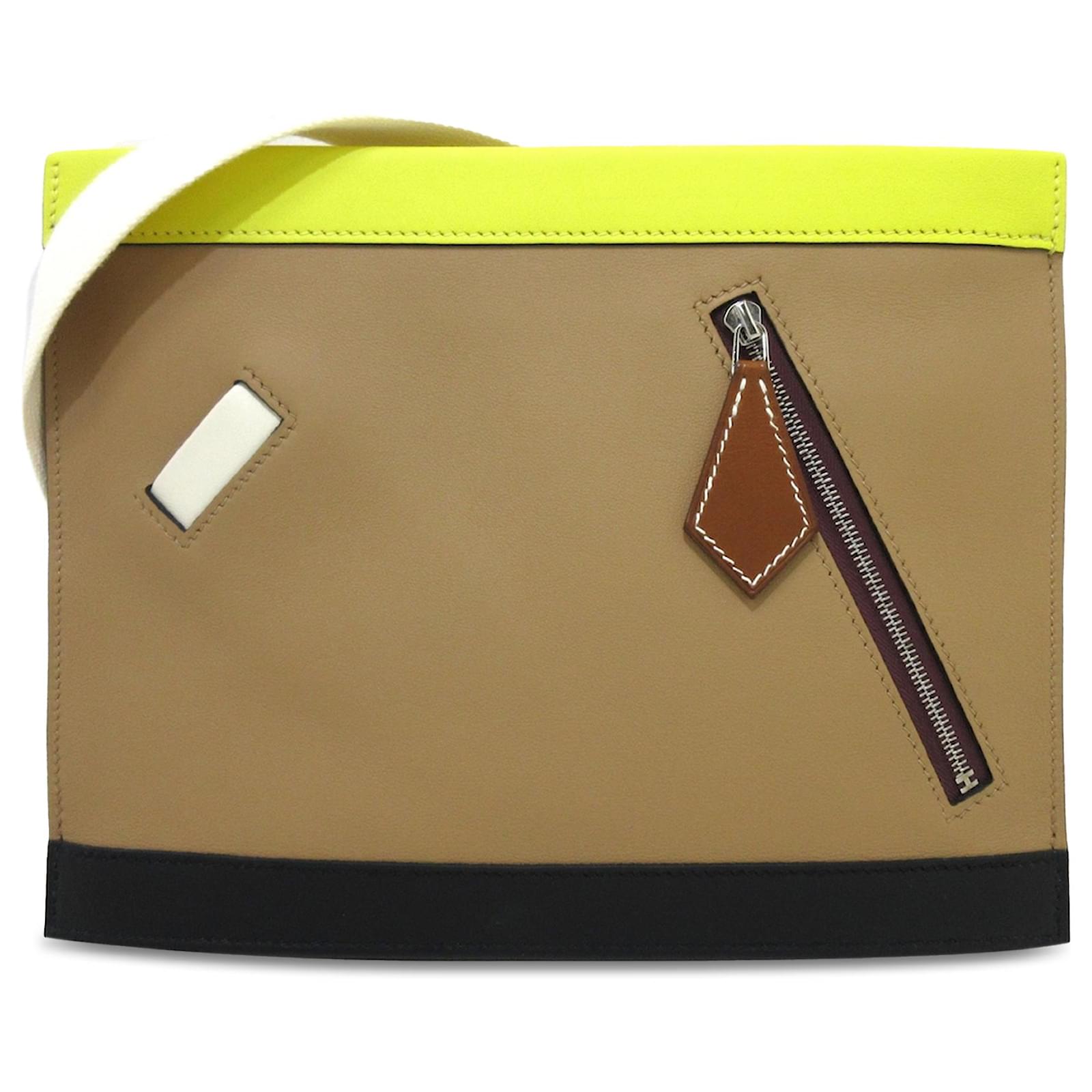 Hermès Brown Barenia and Swift Colormatic Horizontal Crossbody Light ...