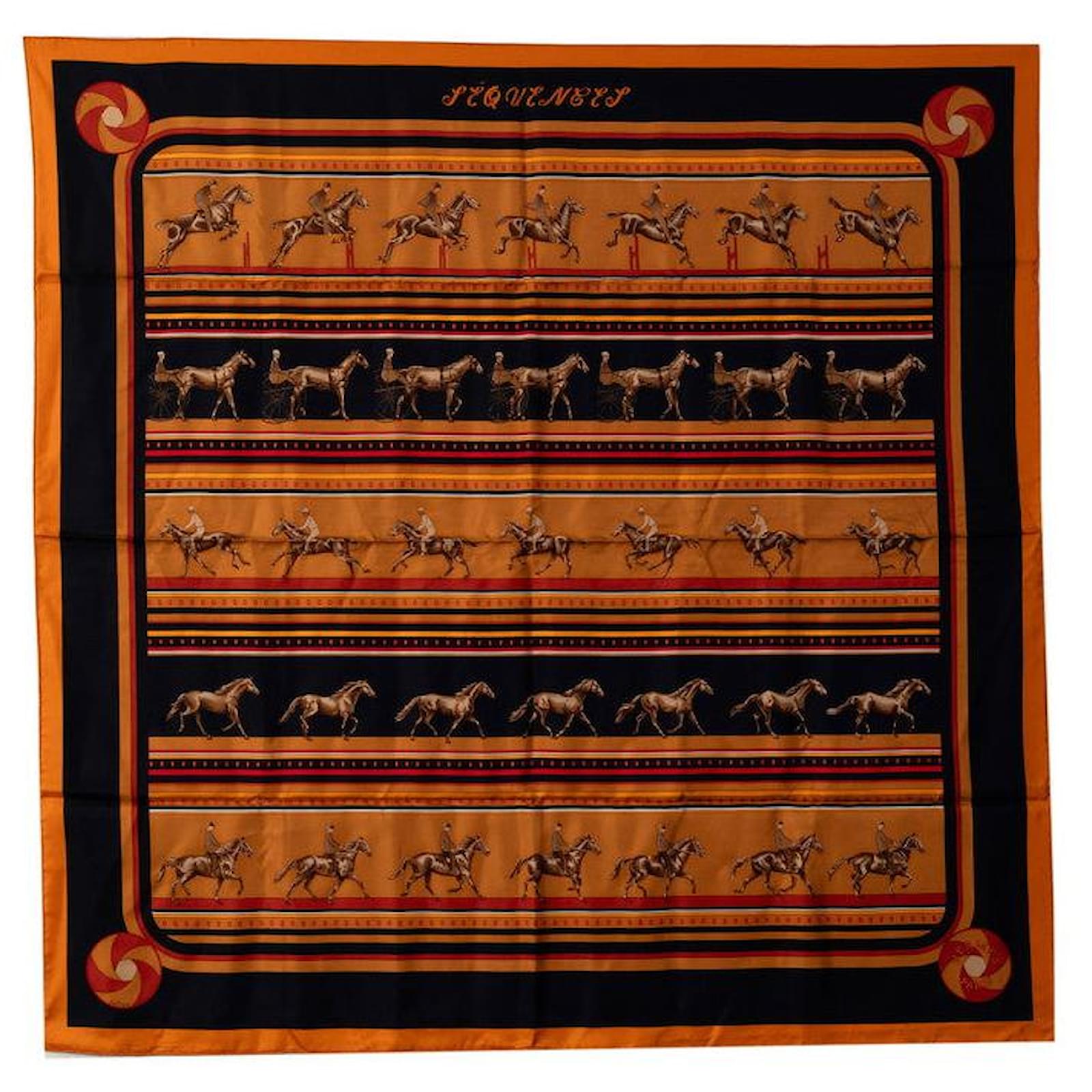 Hermès Hermes Hermes Carre 90 SEQUENCES Sequence Scarf Canvas Scarf in ...