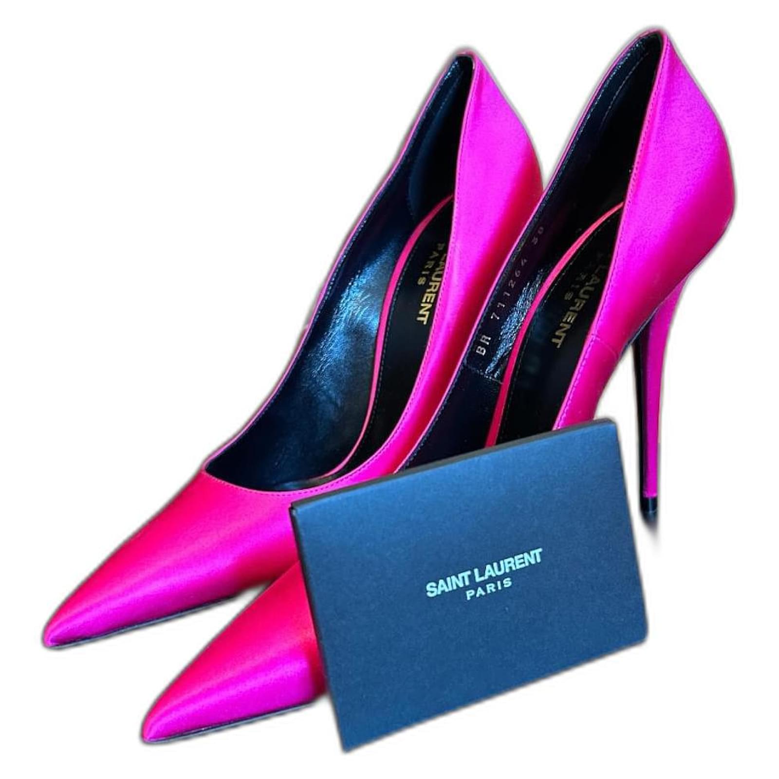 Yves Saint Laurent high heels Pink Leather ref.1422536 - Joli Closet