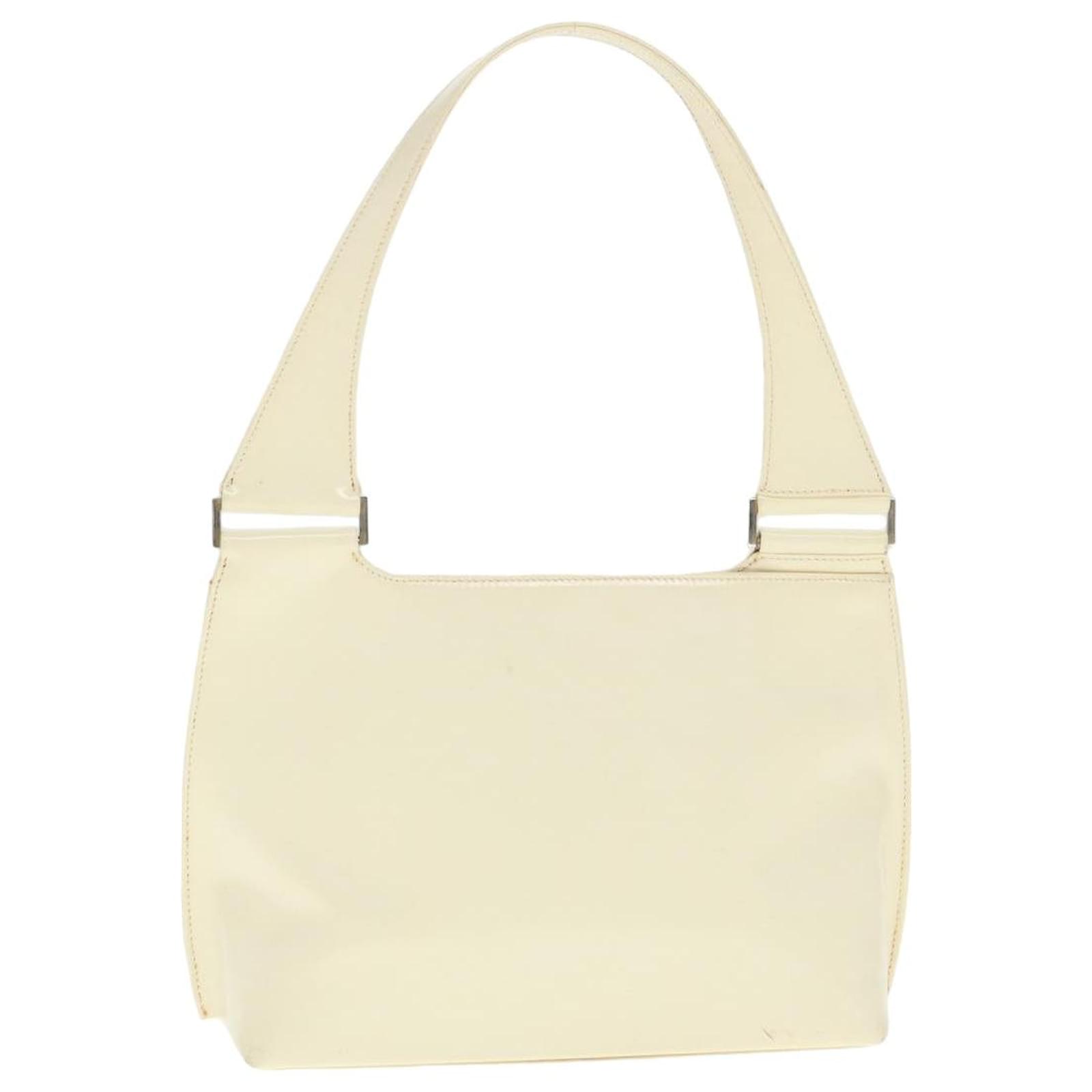 GUCCI Hand Bag Enamel White 001 3119 Auth bs15230 (Sold) - Joli Closet