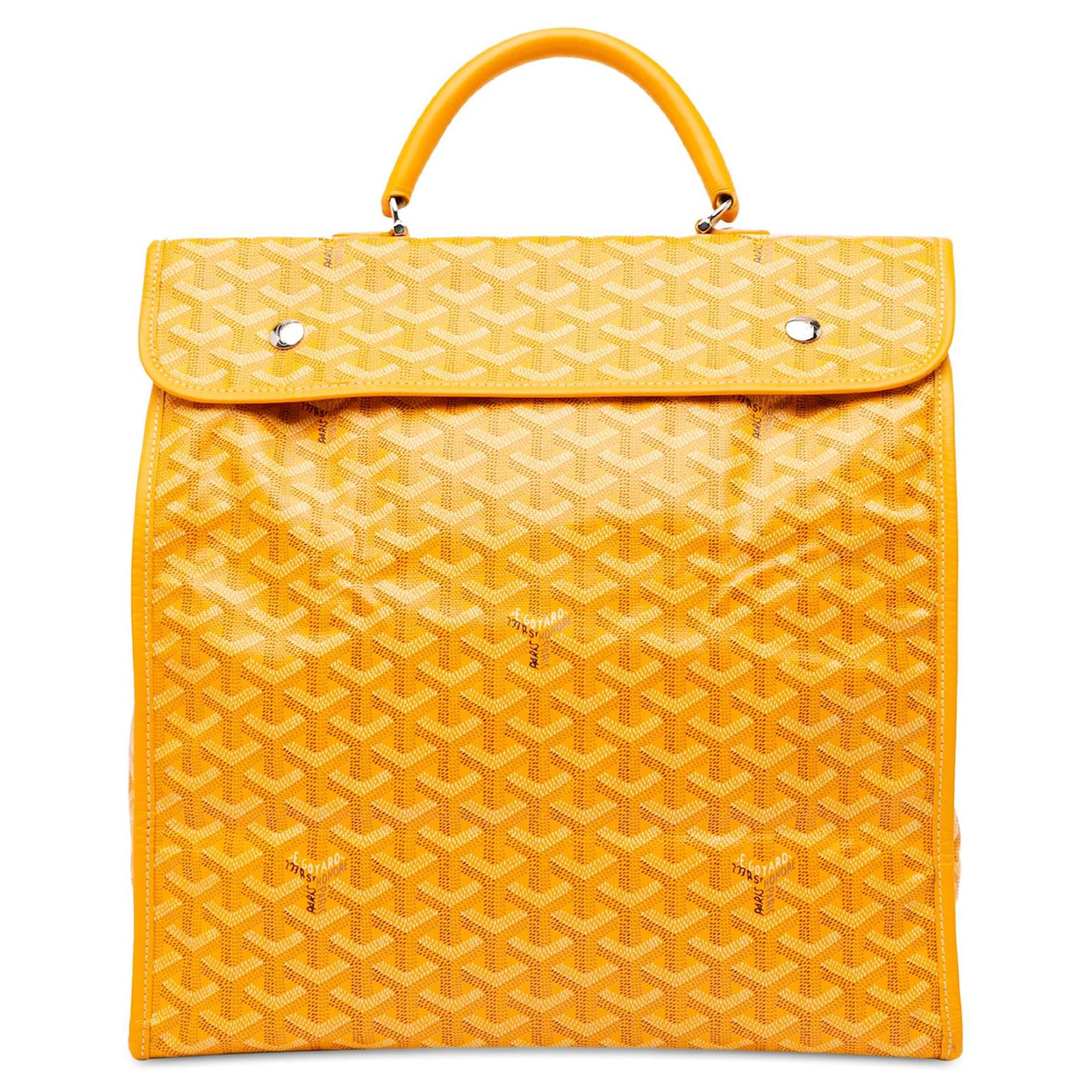 Yellow Goyard Goyardine Saint Leger Backpack Leather ref.1424086 - Joli ...