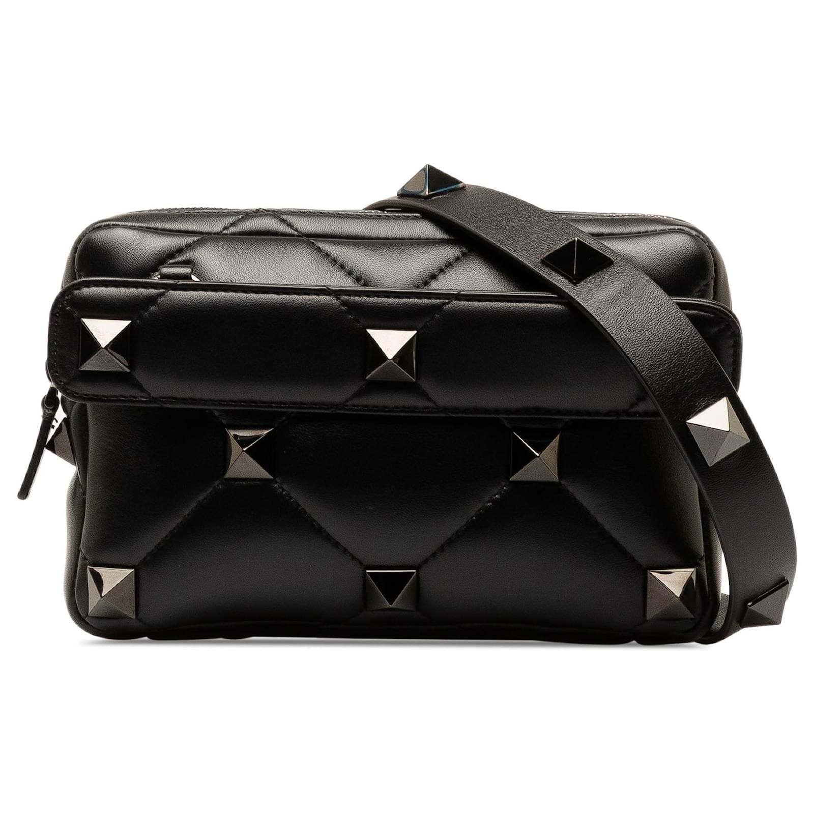 Black Valentino Roman Stud Satchel Leather ref.1425591 - Joli Closet