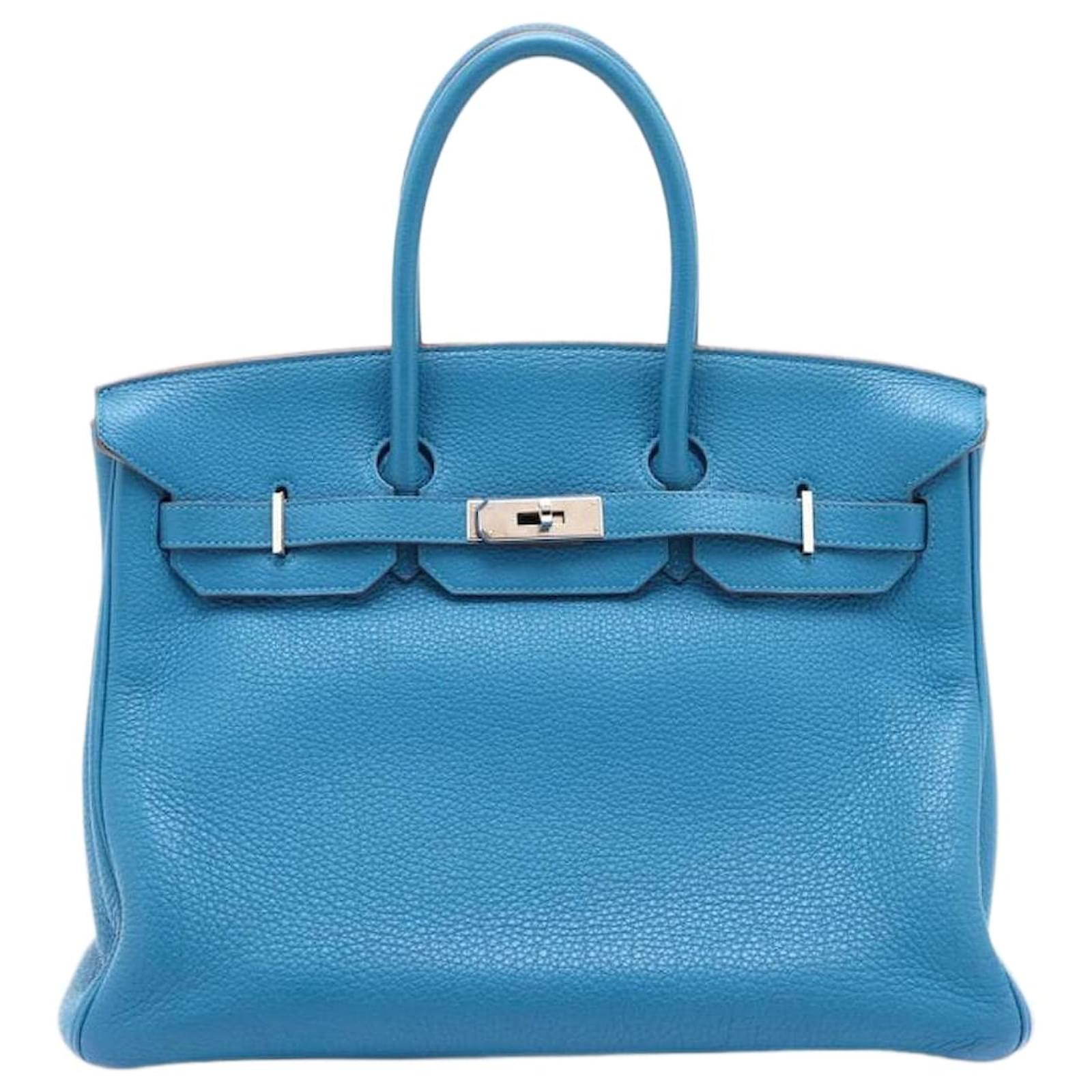 Hermès Blue Birkin 35 in Clemence leather ref.1425783 - Joli Closet