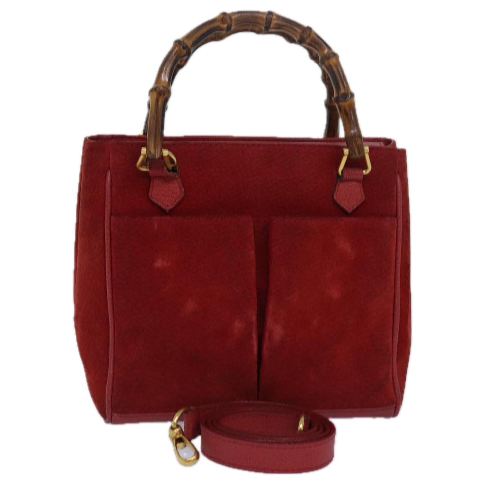 Gucci Bamboo Red Suede ref.1427568 - Joli Closet