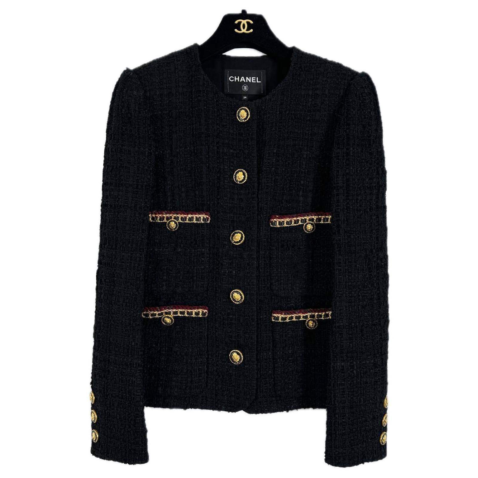 Chanel New 2021 Hailey Bieber Style Black Tweed Jacket ref.1428024 ...